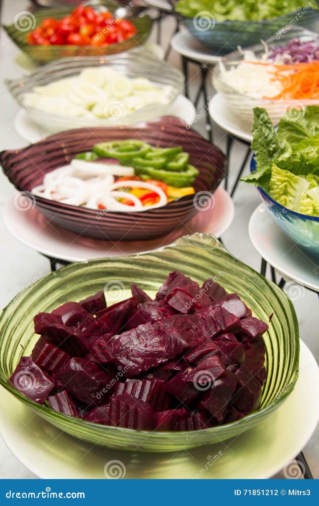 Slads at a Buffet Bar in a Luxury Hotel Restaurant Stock Photo - Image ...