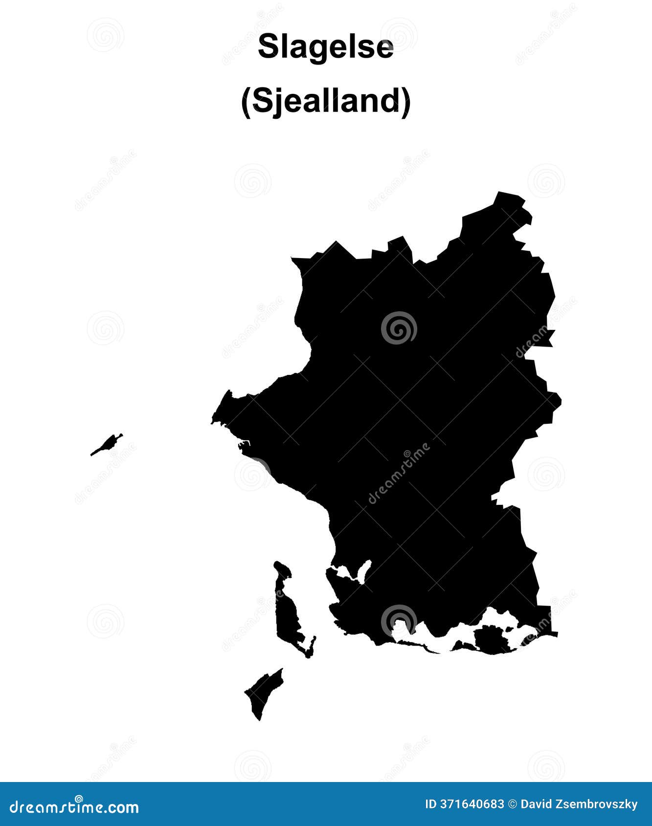 Slagelse Outline Map Cartoon Vector | CartoonDealer.com #371640683