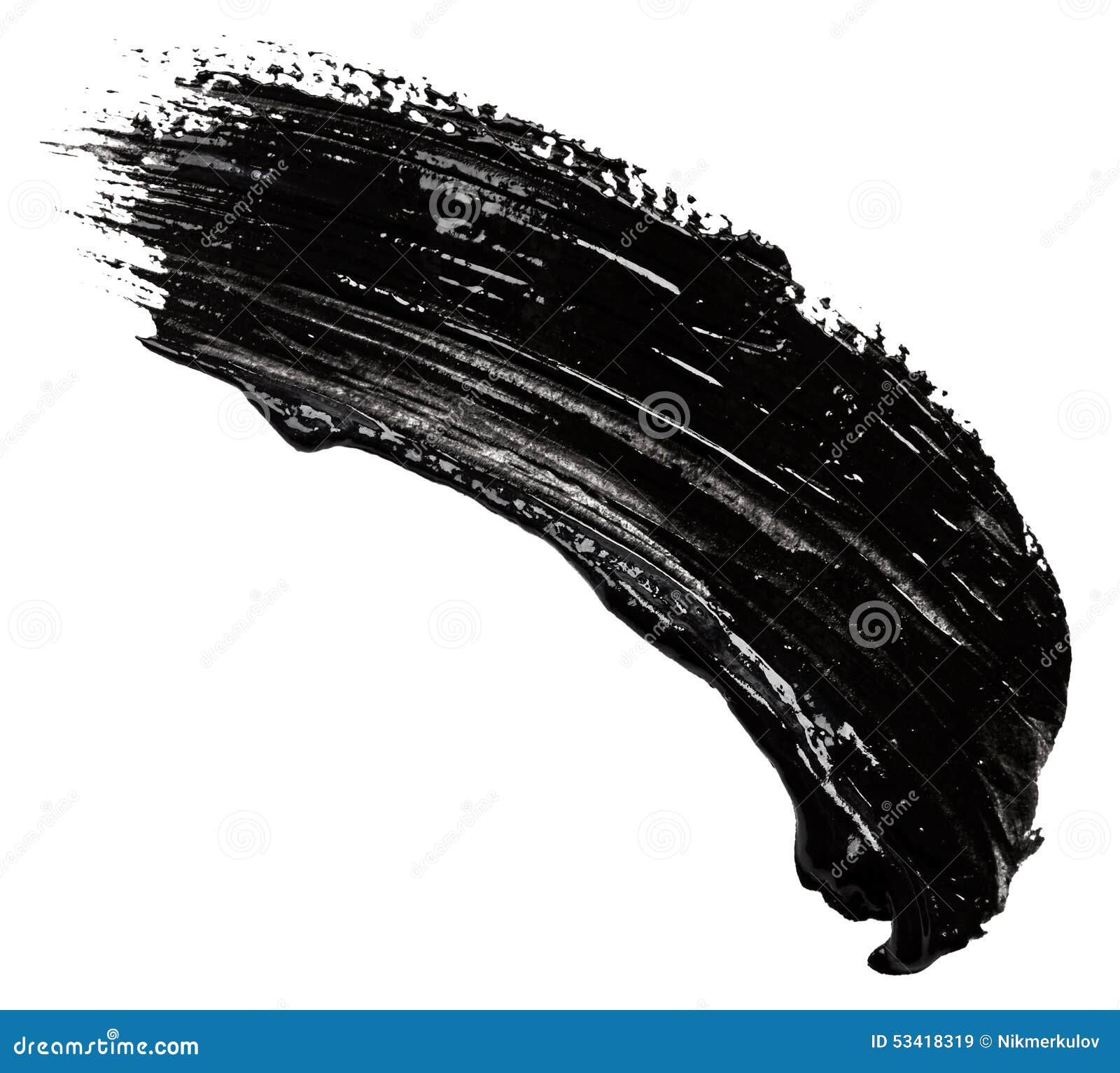 Slagen van zwarte verf stock afbeelding. Image of document - 53418319