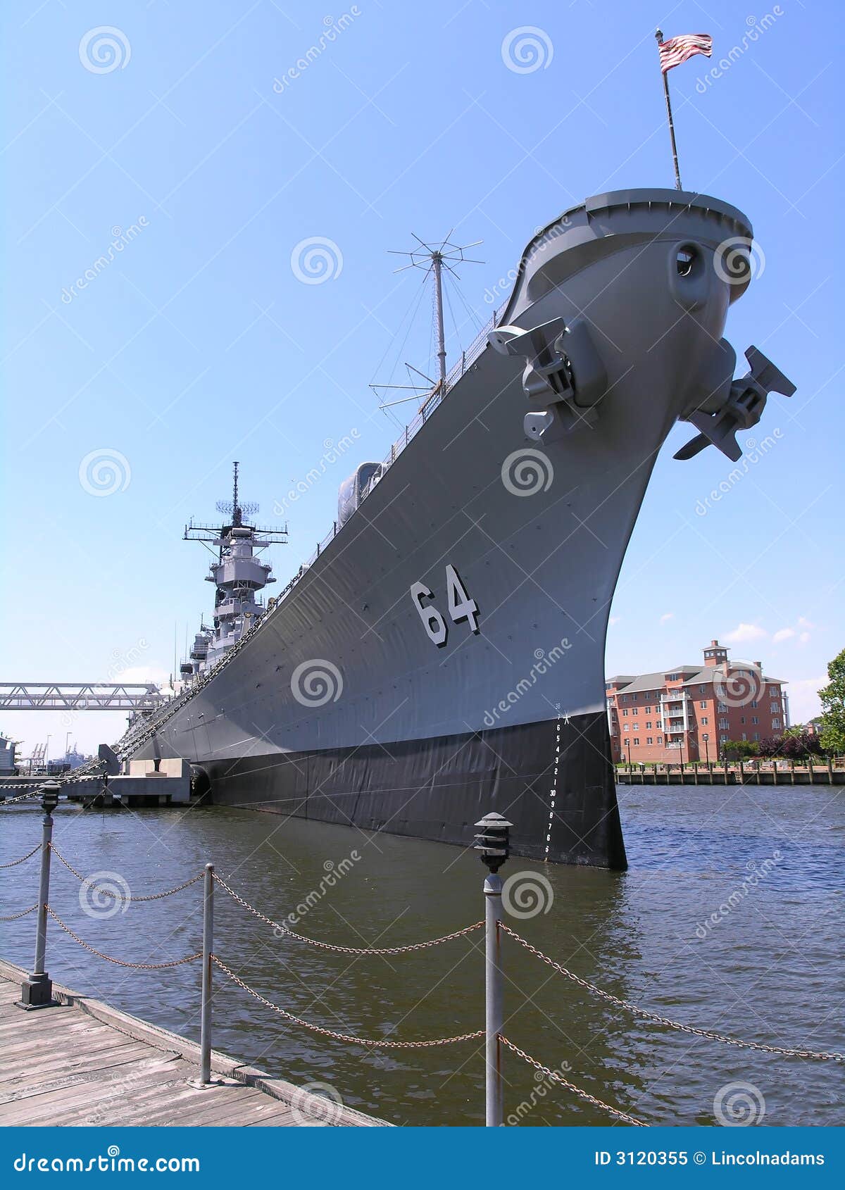 Slagschip - U.S.S. Wisconsin Stock Afbeelding - Image of wijsheid ...