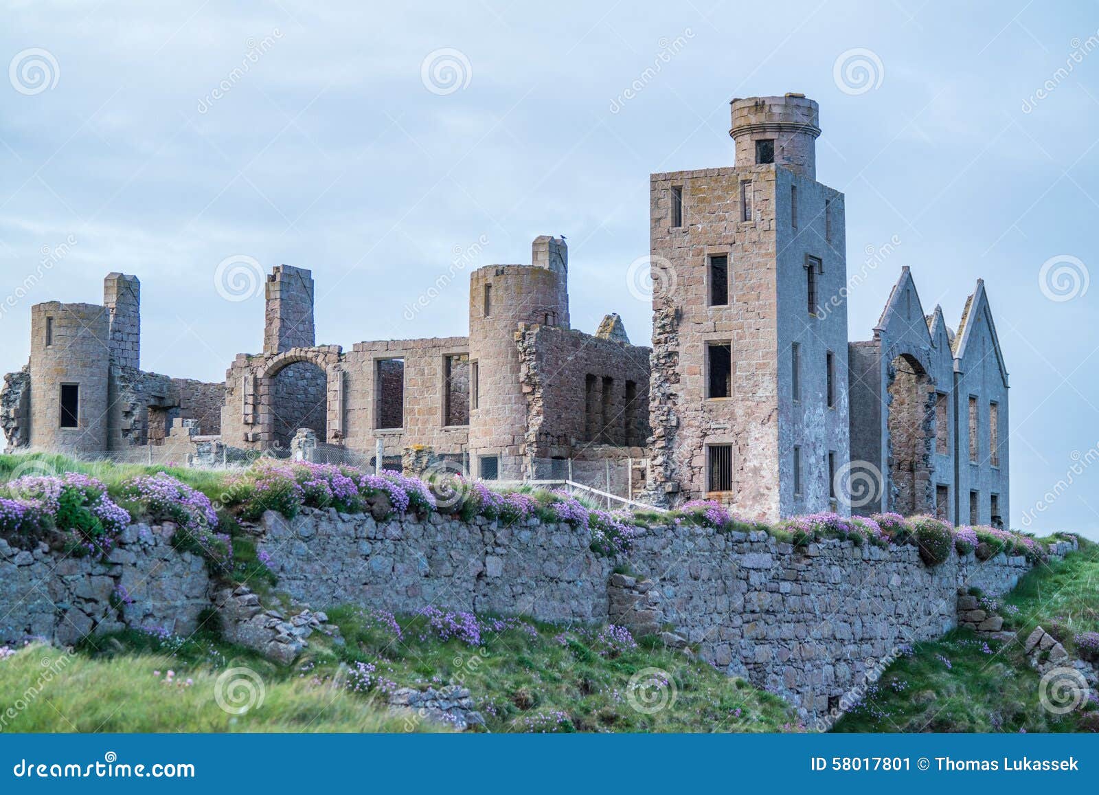 Slains Castle Ruins at Peterhead Stock Image - Image of coastline ...