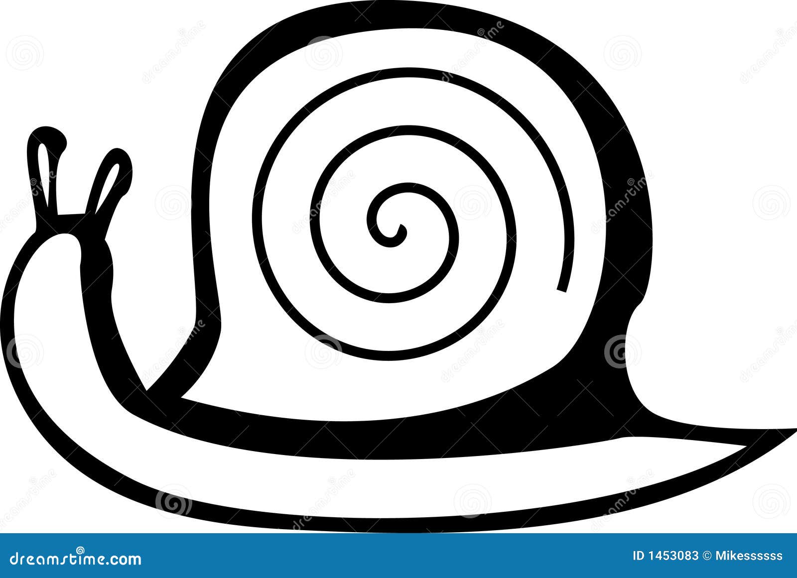 Slak vector illustratie. Illustration of naaktslak, spiraal - 1453083