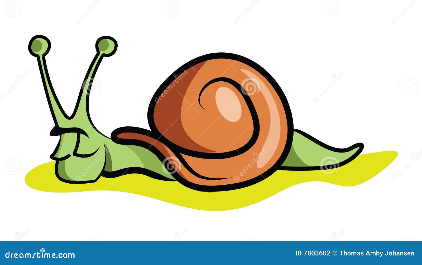 Slak vector illustratie. Illustration of naughty, leuk - 7803602