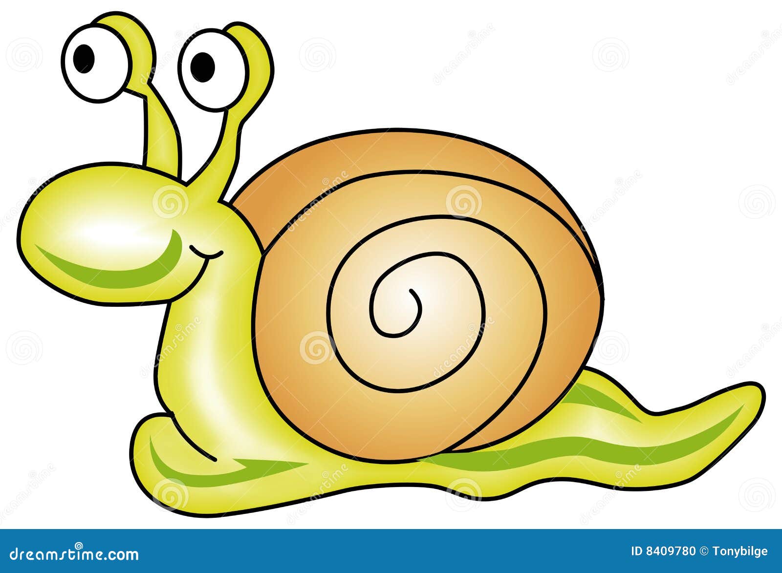 Slak stock illustratie. Illustration of bloem, antennes - 8409780