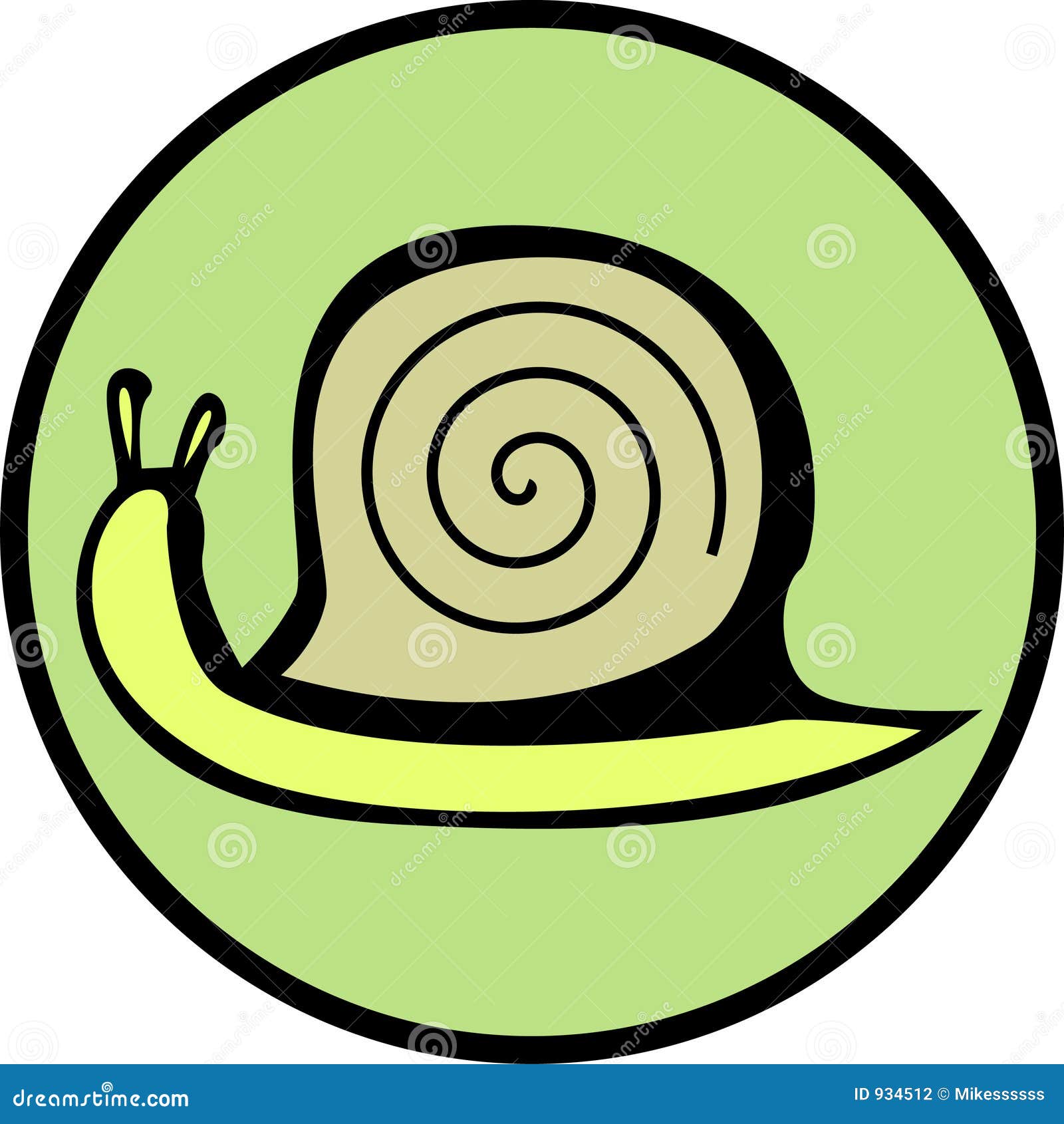 Slak vector illustratie. Illustration of antennes, vector - 934512