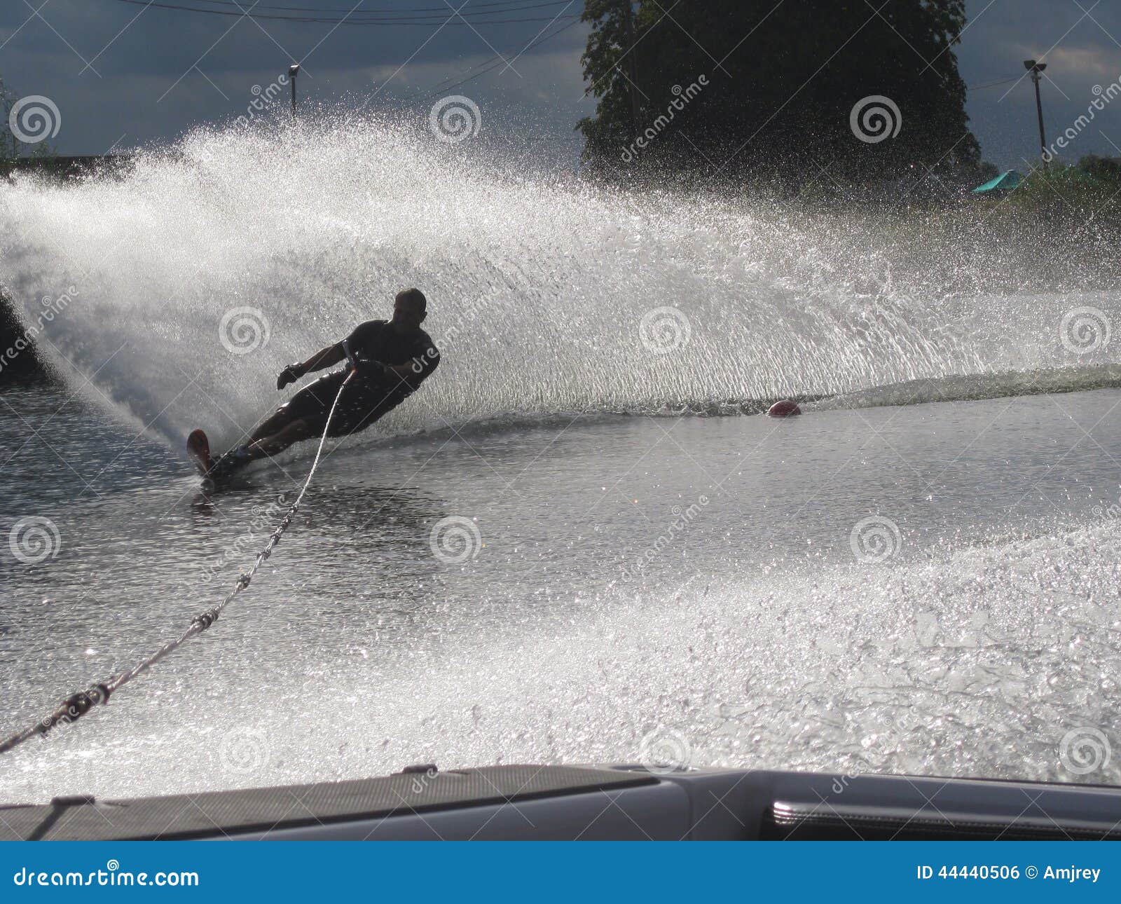 Slalom stock photo. Image of skier, waterski, skiing - 44440506