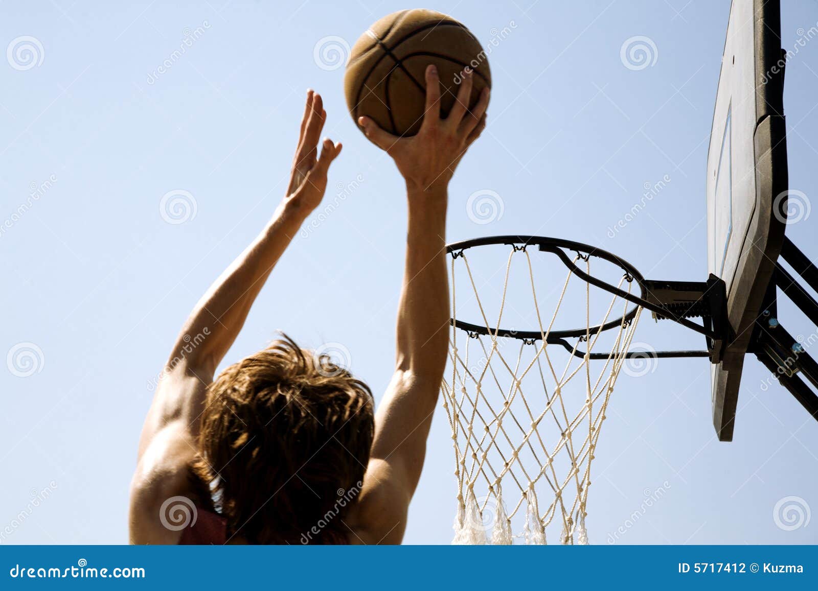 Slam-dunk stock photo. Image of exercising, ball, slam - 5717412