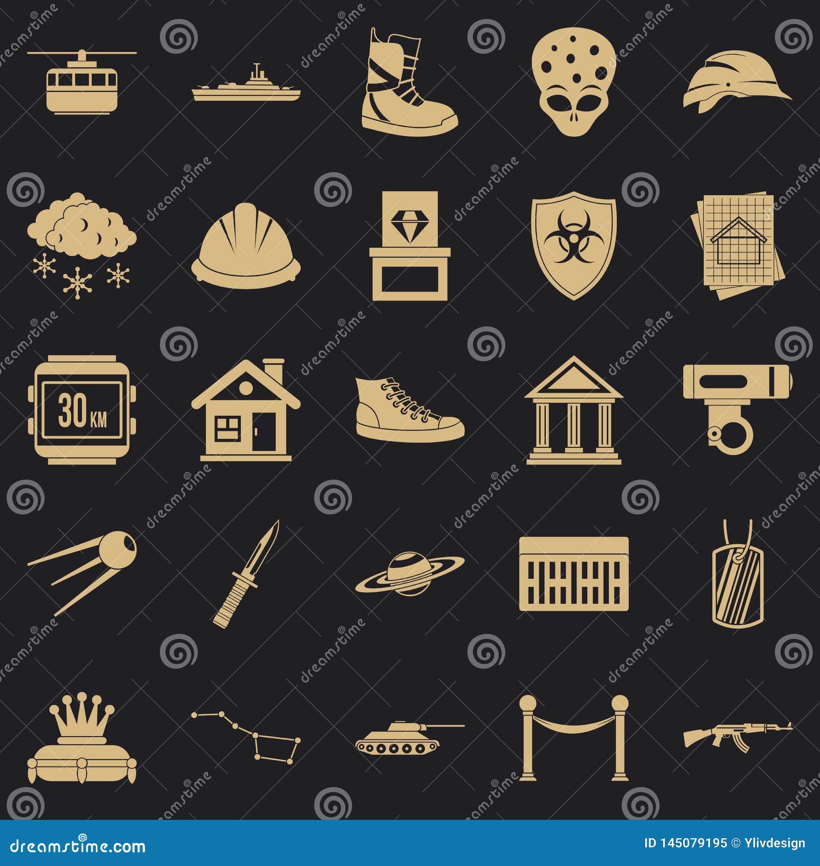 Slam Icons Set, Simple Style Stock Vector - Illustration of character ...