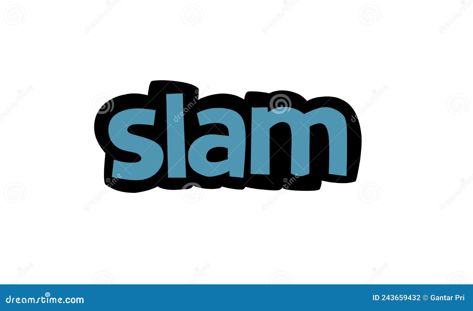 SLAM Background Writing Vector Design Stock Illustration - Illustration ...