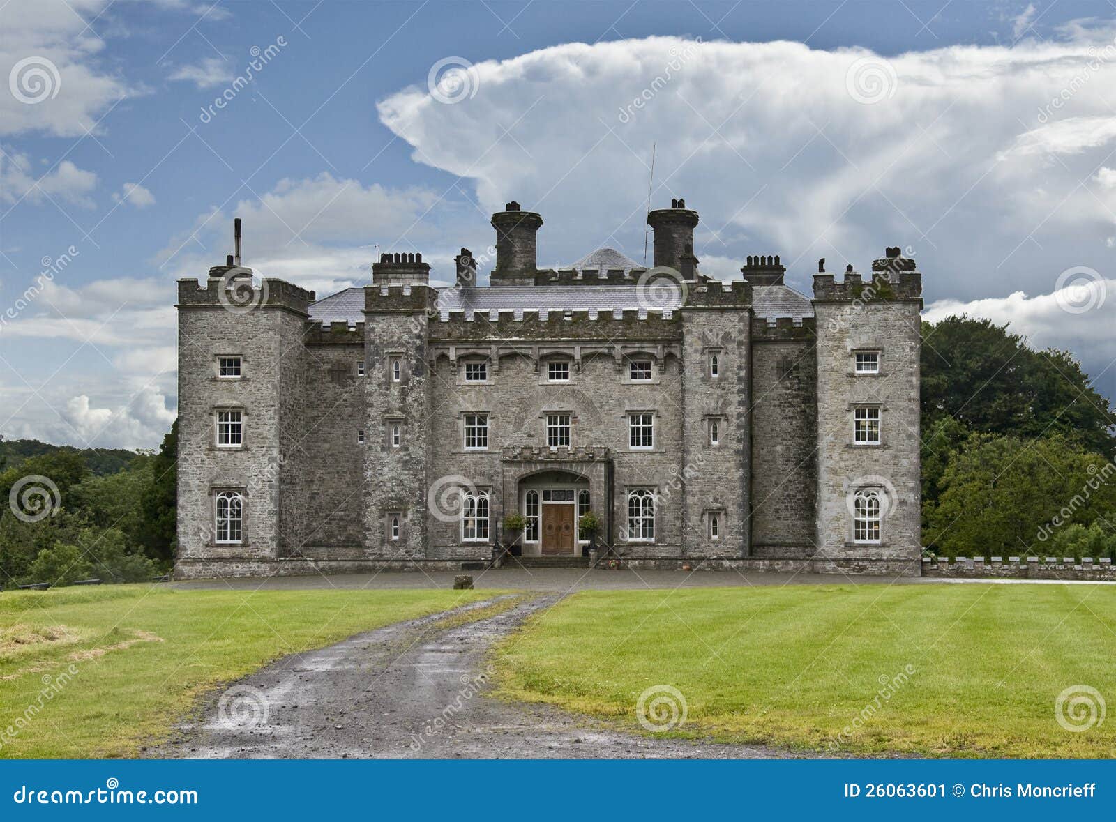 Slane Castle stock image. Image of lords, architecture - 26063601