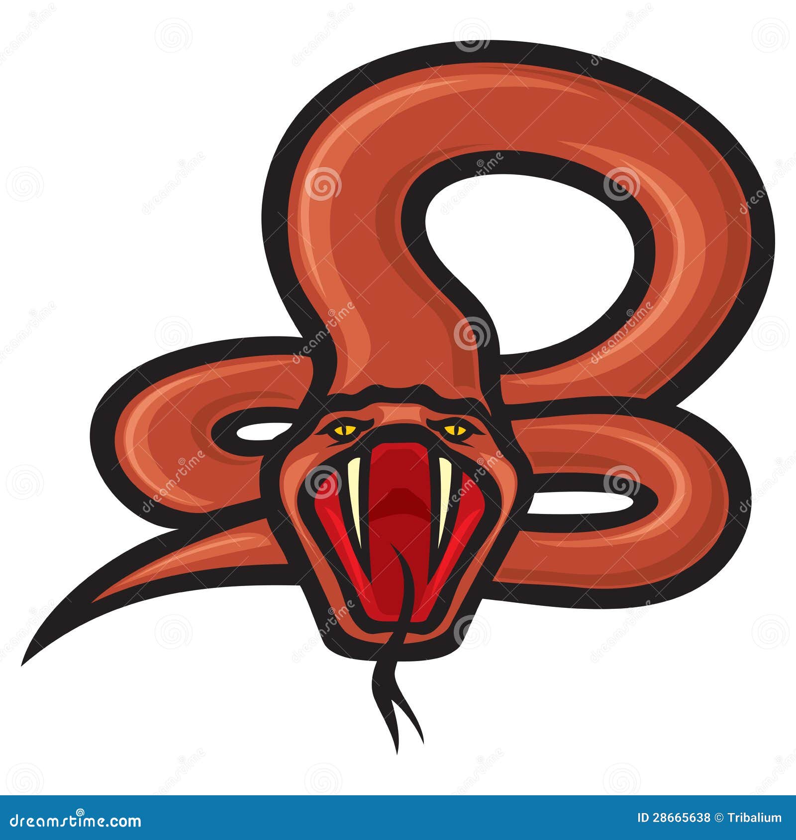 Slang vector illustratie. Illustration of dier, vrees - 28665638