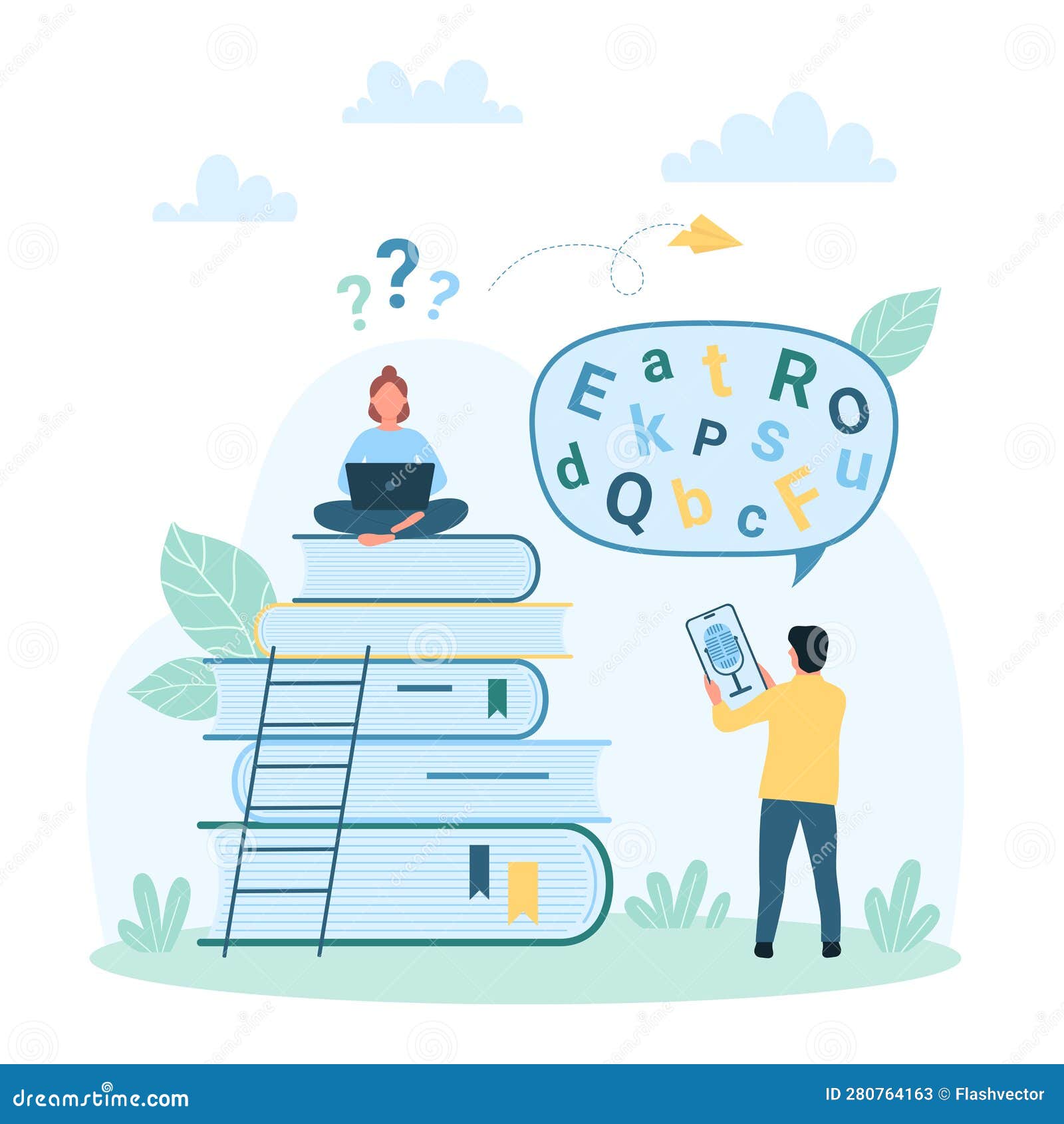 Slang Communication, Tiny People Communicate in Jargon Words with ...