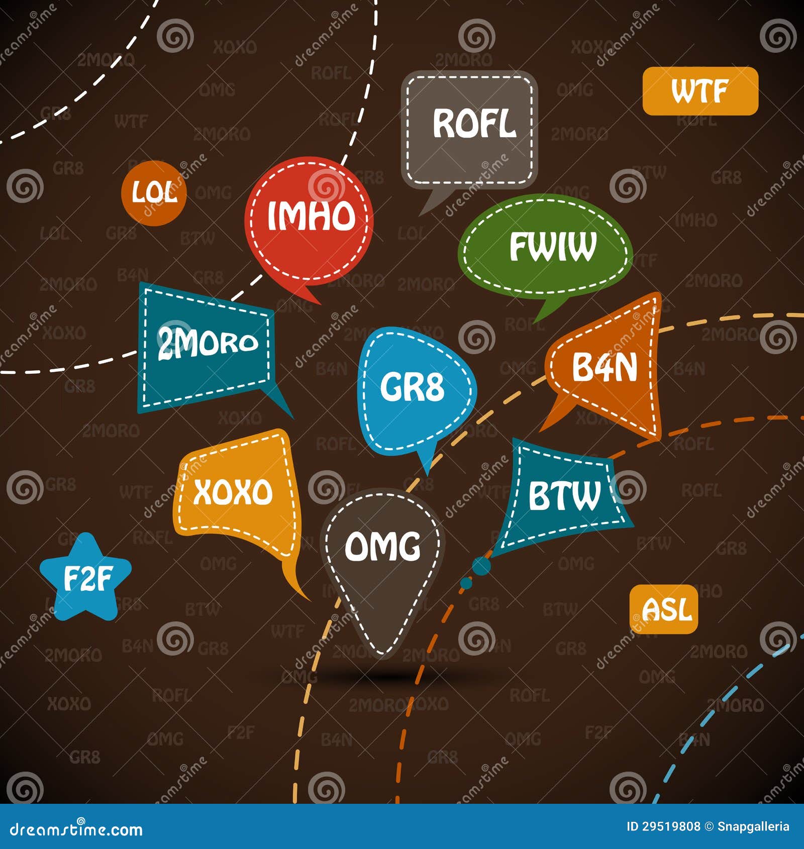 Slang term in Chat Bubble stock vector. Illustration of banner - 29519808