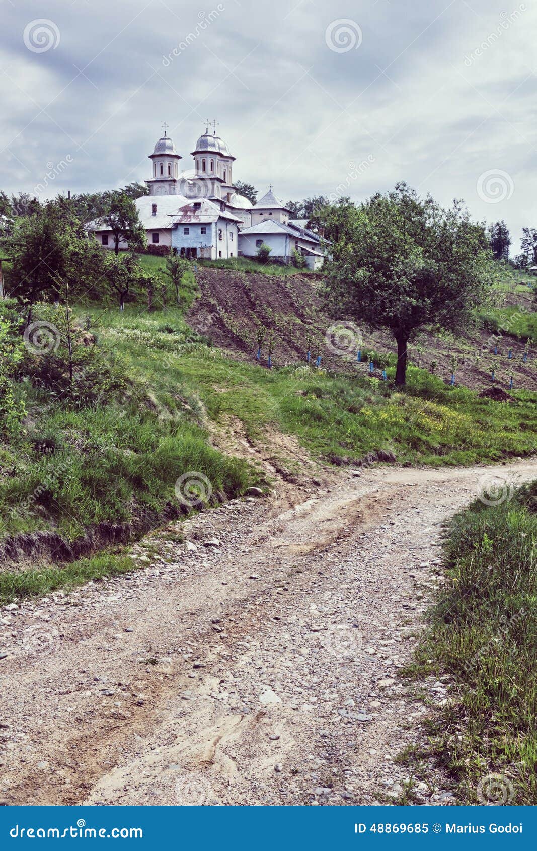 Slanic Muscel monastery stock image. Image of architecture - 48869685