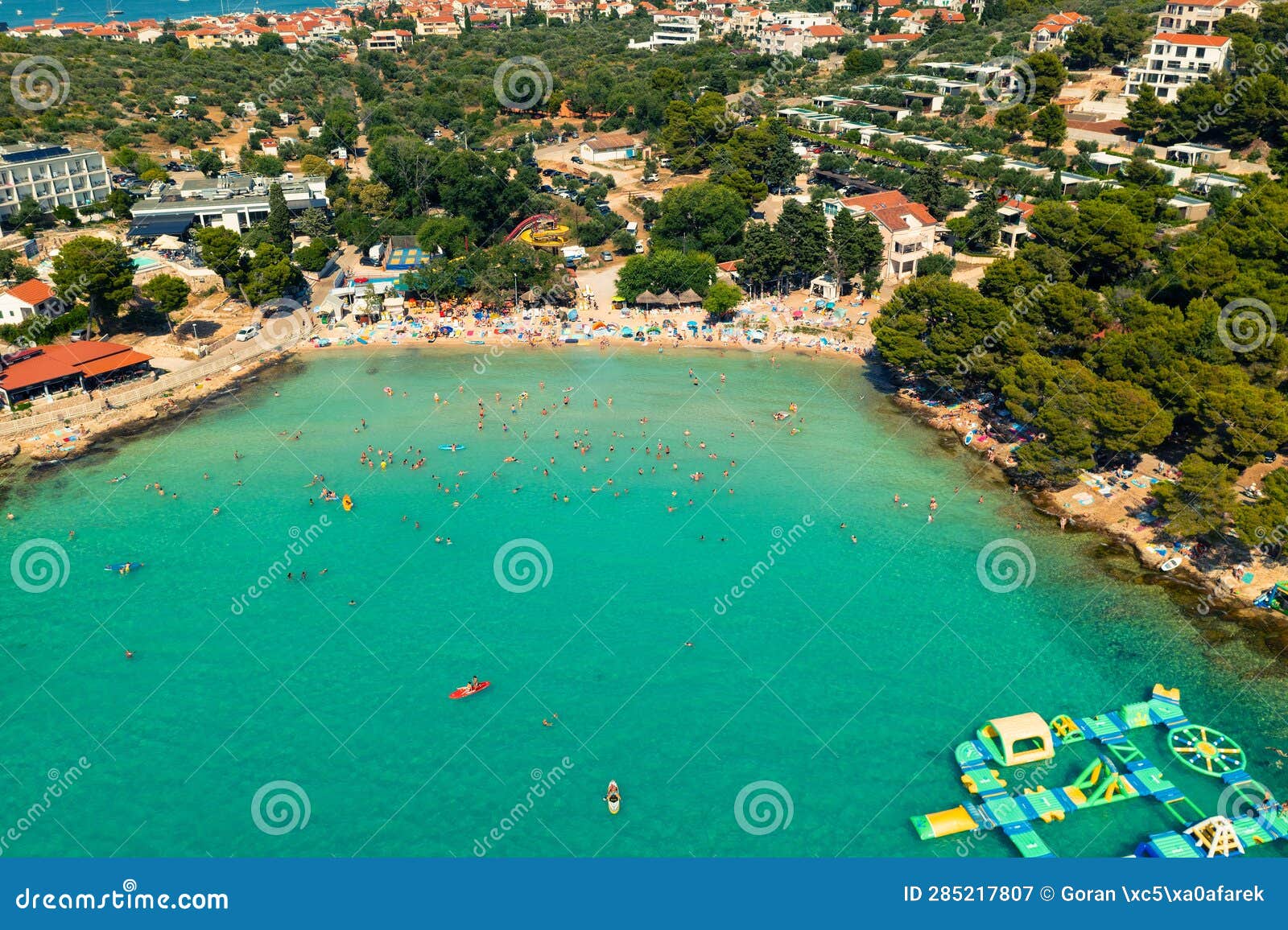 Slanica Beach on Murter Island Stock Image - Image of coastline, river ...