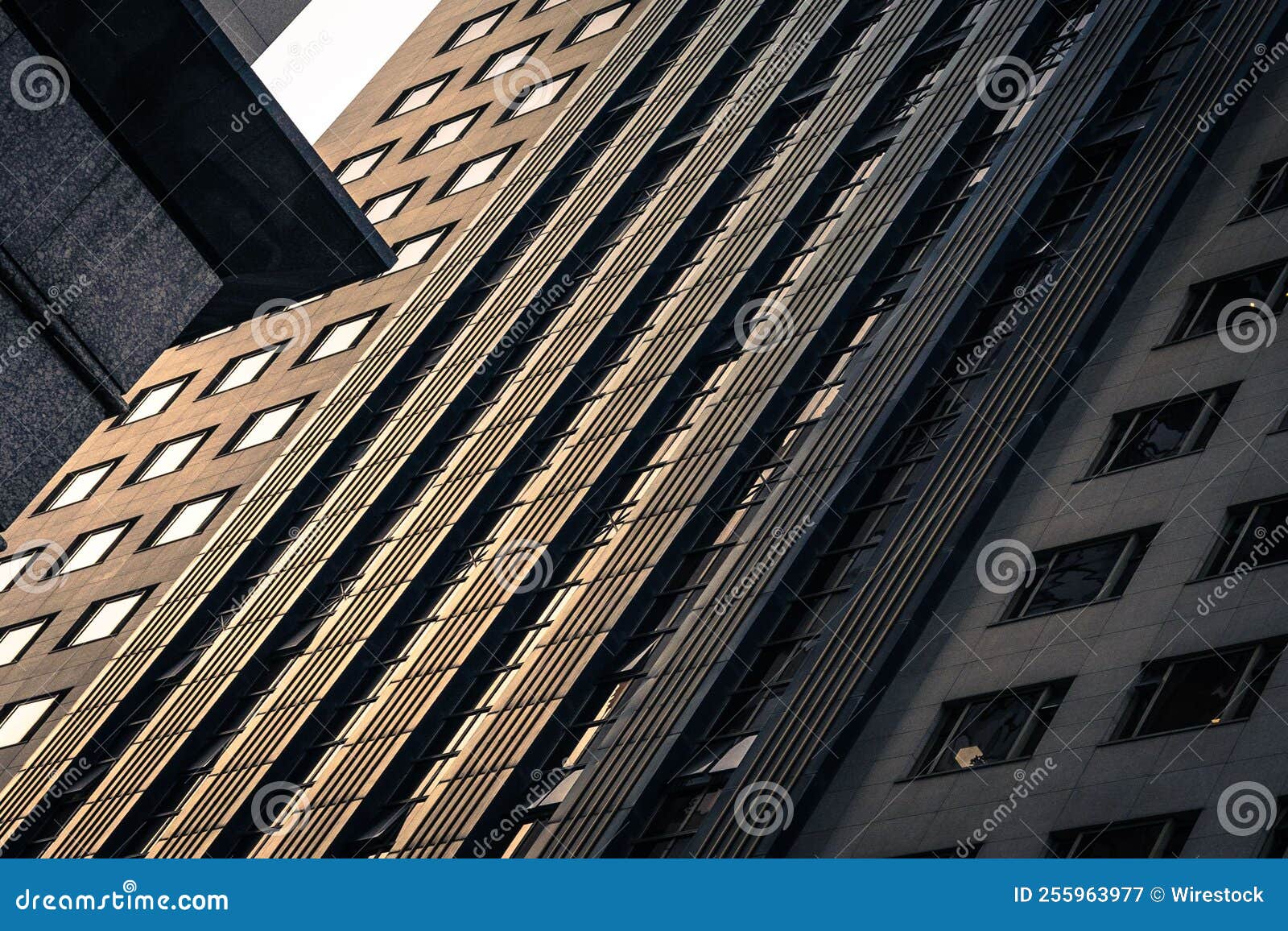 Slant Shot of a Business Building Windows Stock Image - Image of ...