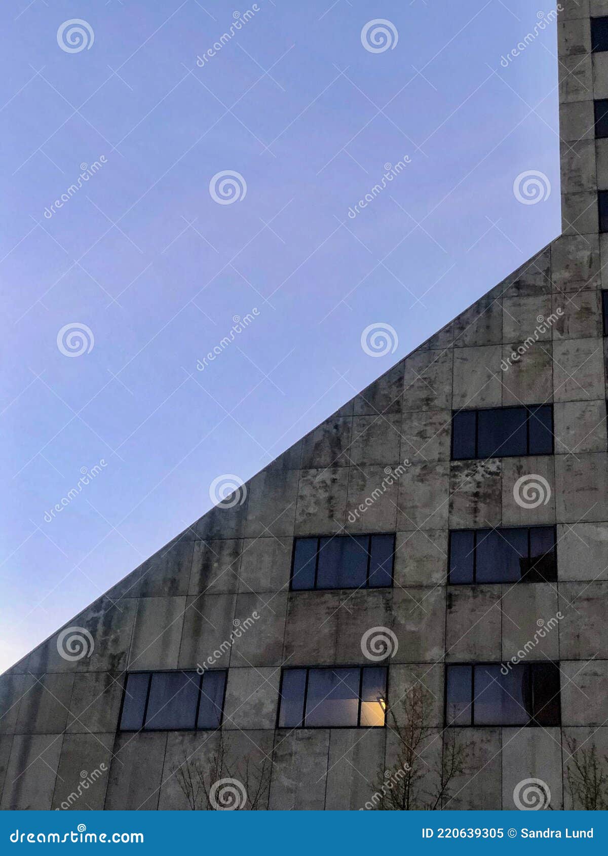 Slanted Building By Sky Background Royalty-Free Stock Photo ...