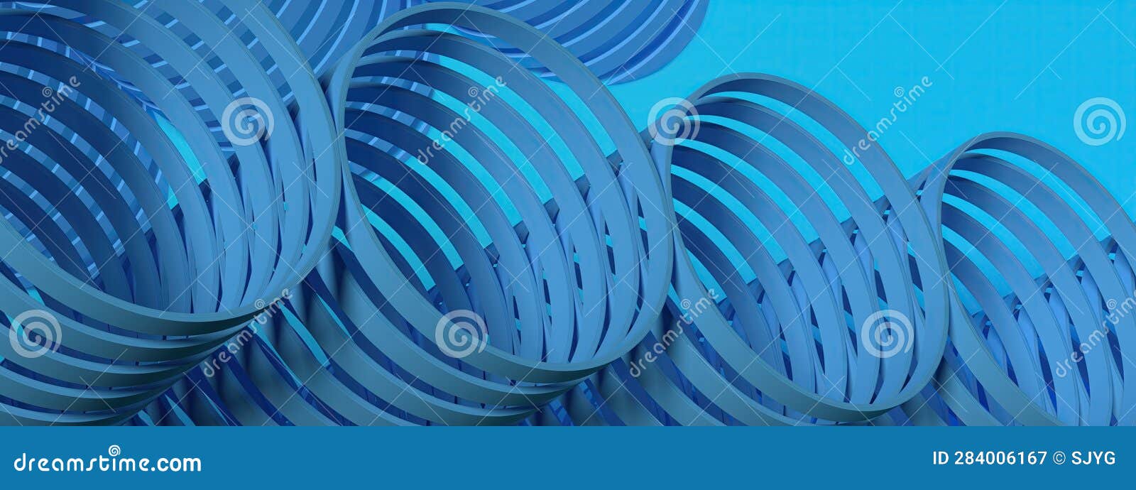 Slanted Cylinder Modern Art Contemporary Image Blue and White Abstract ...