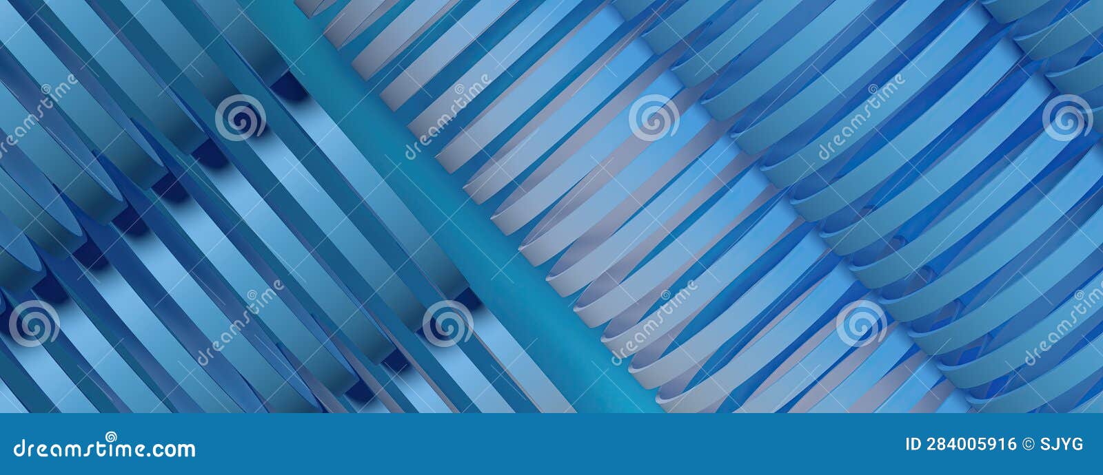 Slanted Cylinder Modern Artistic Geometry Modeling Blue and White ...