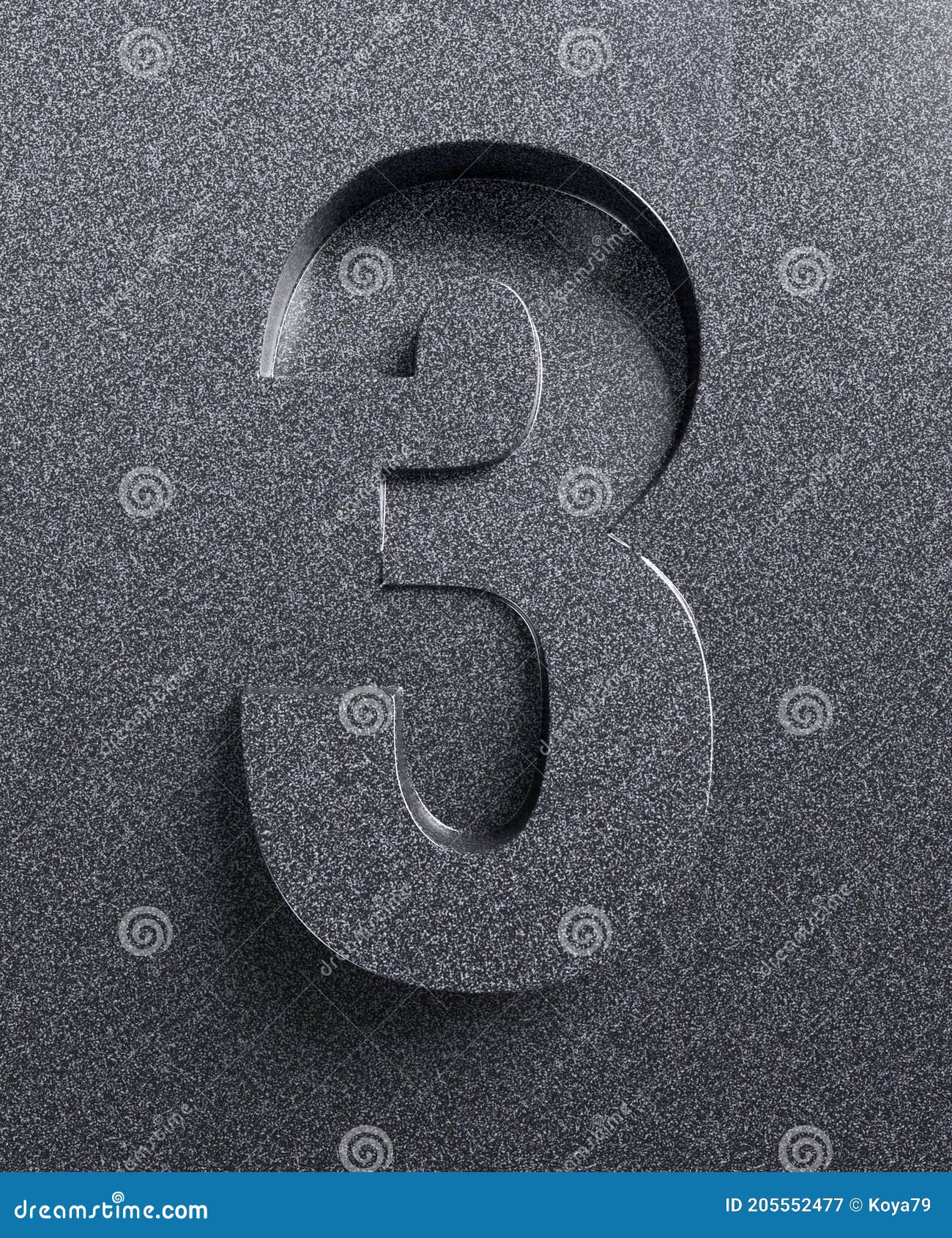 Slanted 3d Font Engraved and Extruded from the Surface, Number 3 Stock ... Slanted 3d Font Engraved and Extruded from the Surface, Number 3 Stock ...