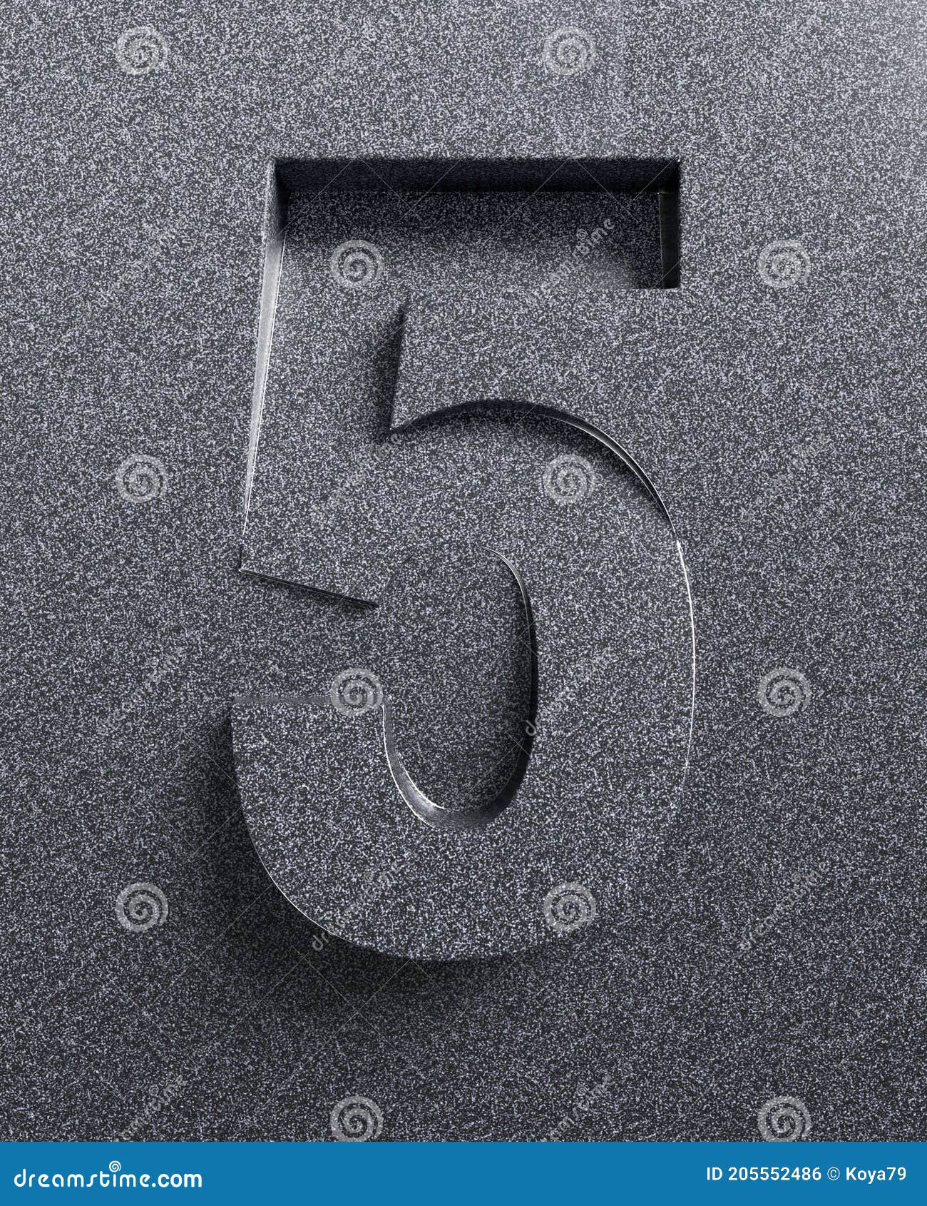 Slanted 3d Font Engraved and Extruded from the Surface, Number 5 Stock ... Slanted 3d Font Engraved and Extruded from the Surface, Number 5 Stock ...