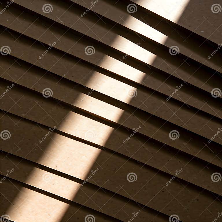 Slanted Lines of Light and Shadow Create a Striped Pattern on a ...