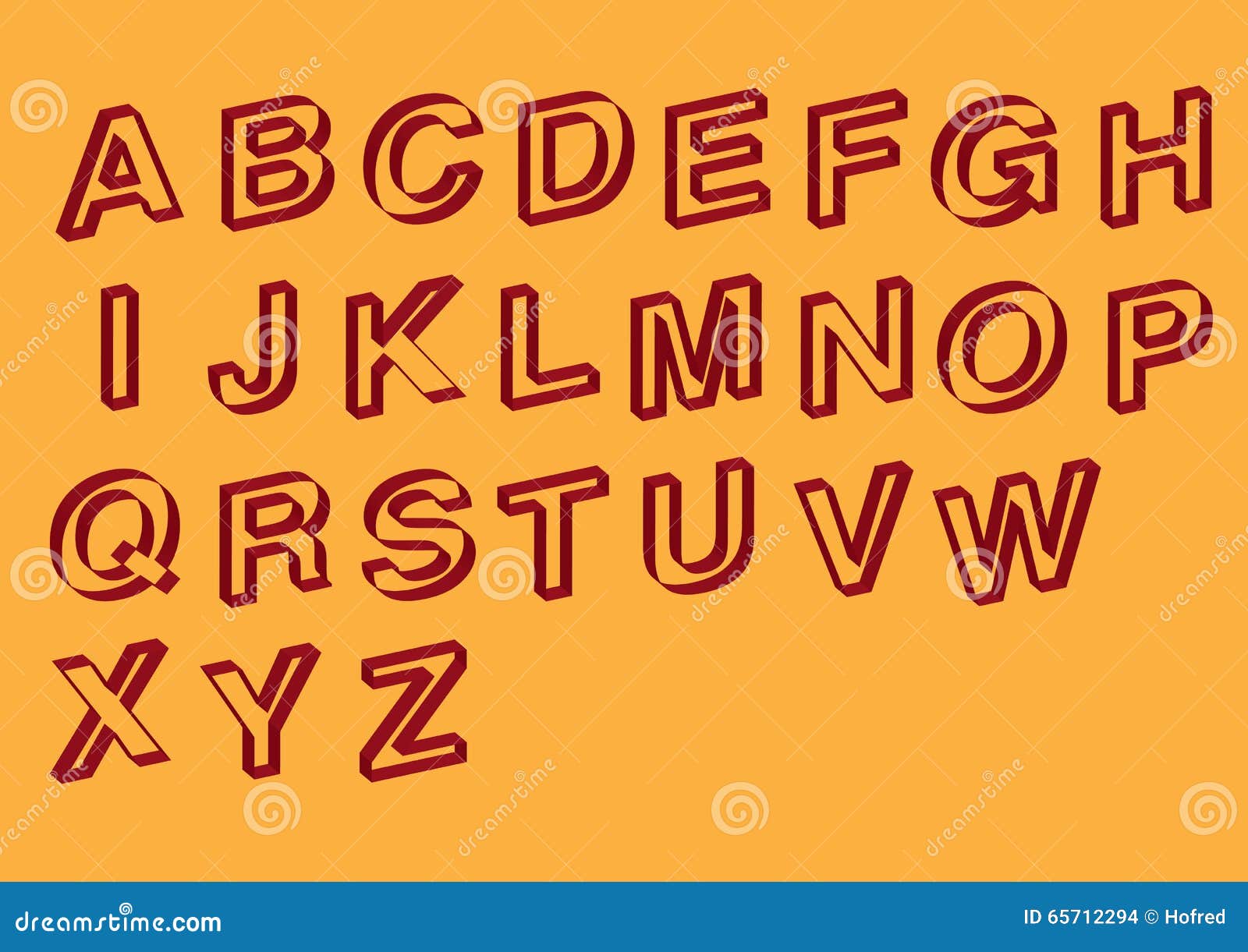 Slanted Outline Vector Font Design Stock Vector - Illustration of ...