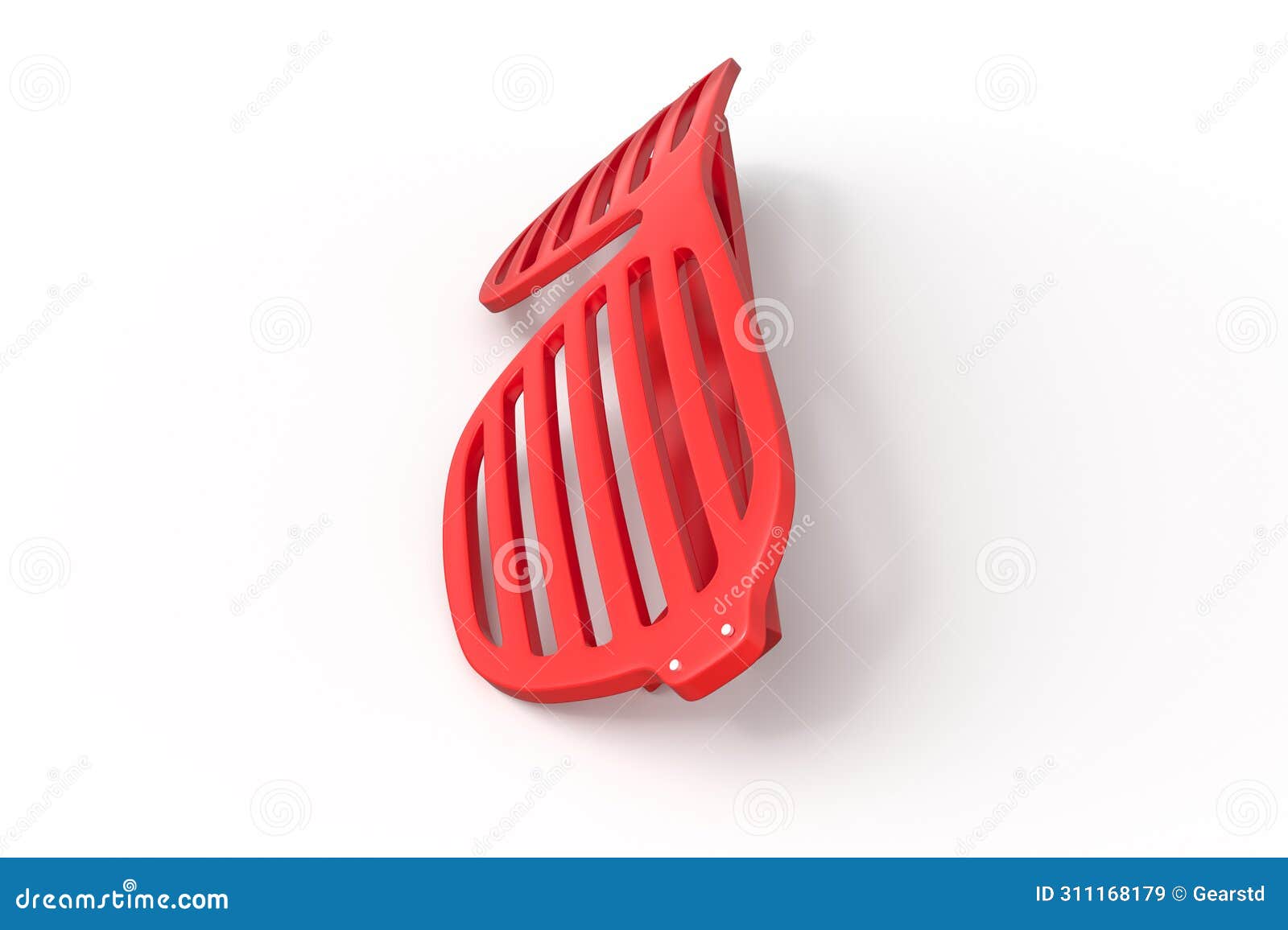 Slanted Red Shutter Shades on a White Backdrop Stock Illustration ...