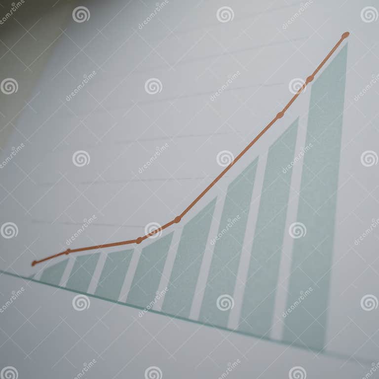 A Slanting Line Graph Represents Ongoing Expansion or Progression Stock ...