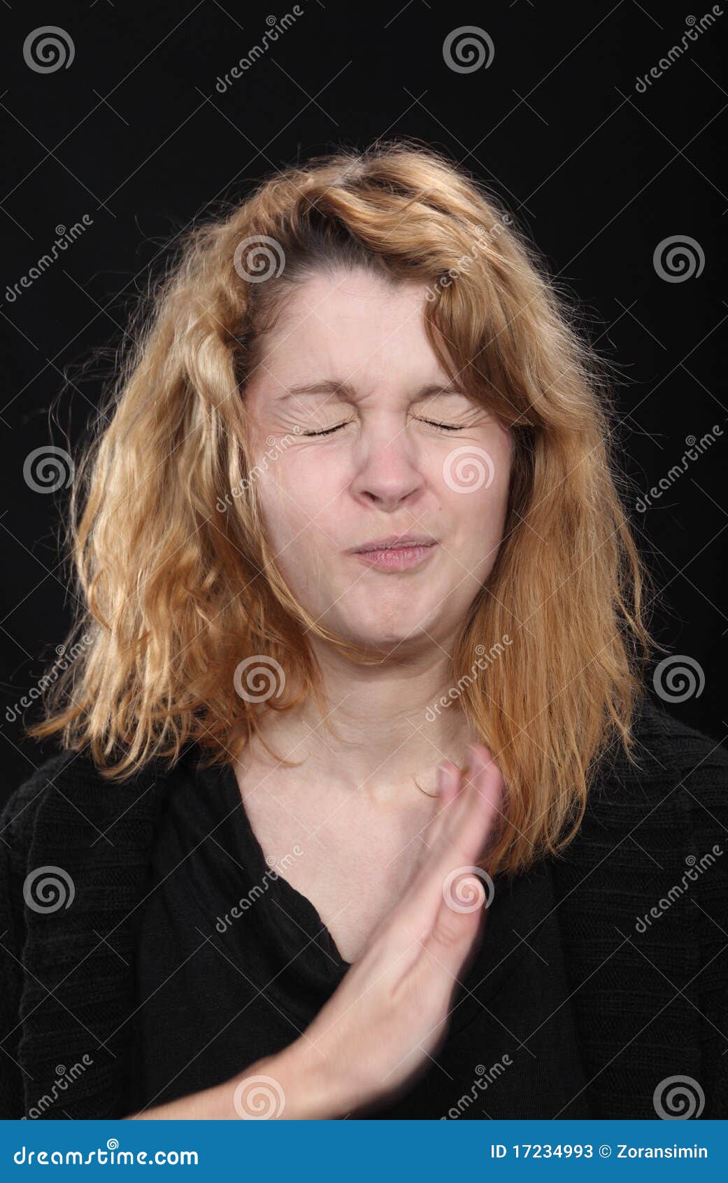 Slap stock image. Image of eyes, grimace, female, closed - 17234993