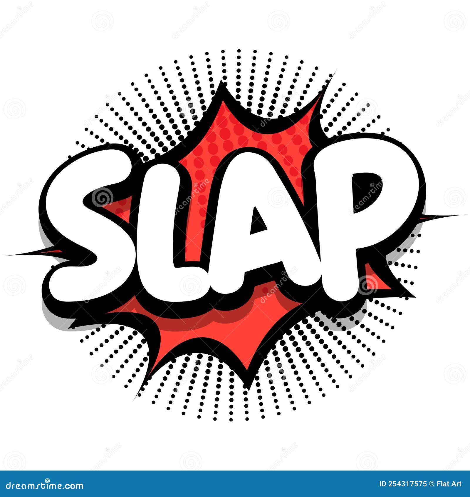 Slap Comic Book Explosion Bubble Vector Illustration Stock Vector ...