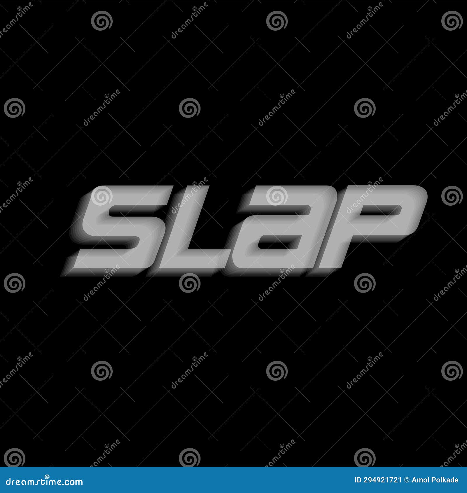 Slap Typography on Black Color Stock Vector - Illustration of label ...