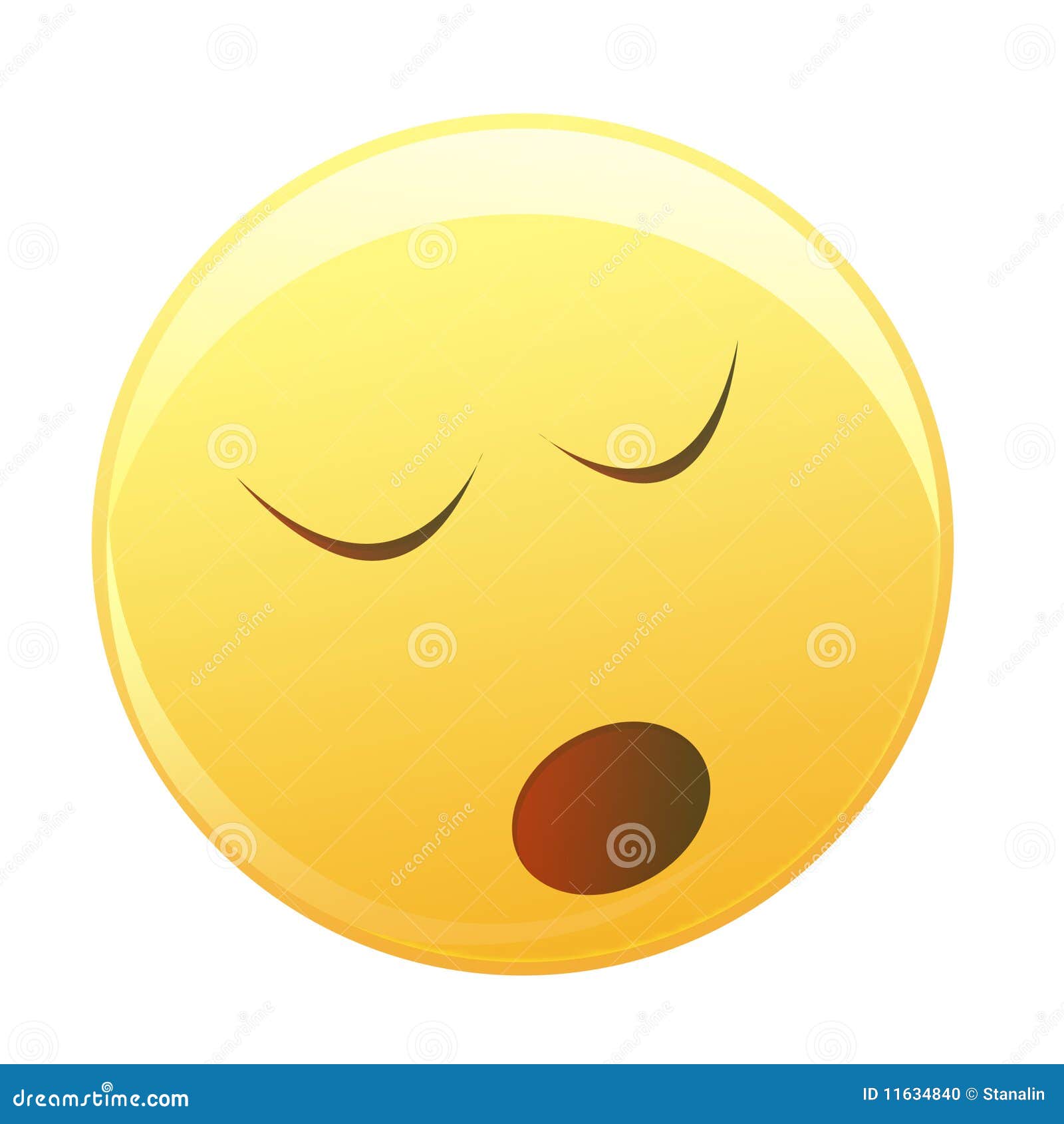 Slaperig smileygezicht stock illustratie. Illustration of website ...