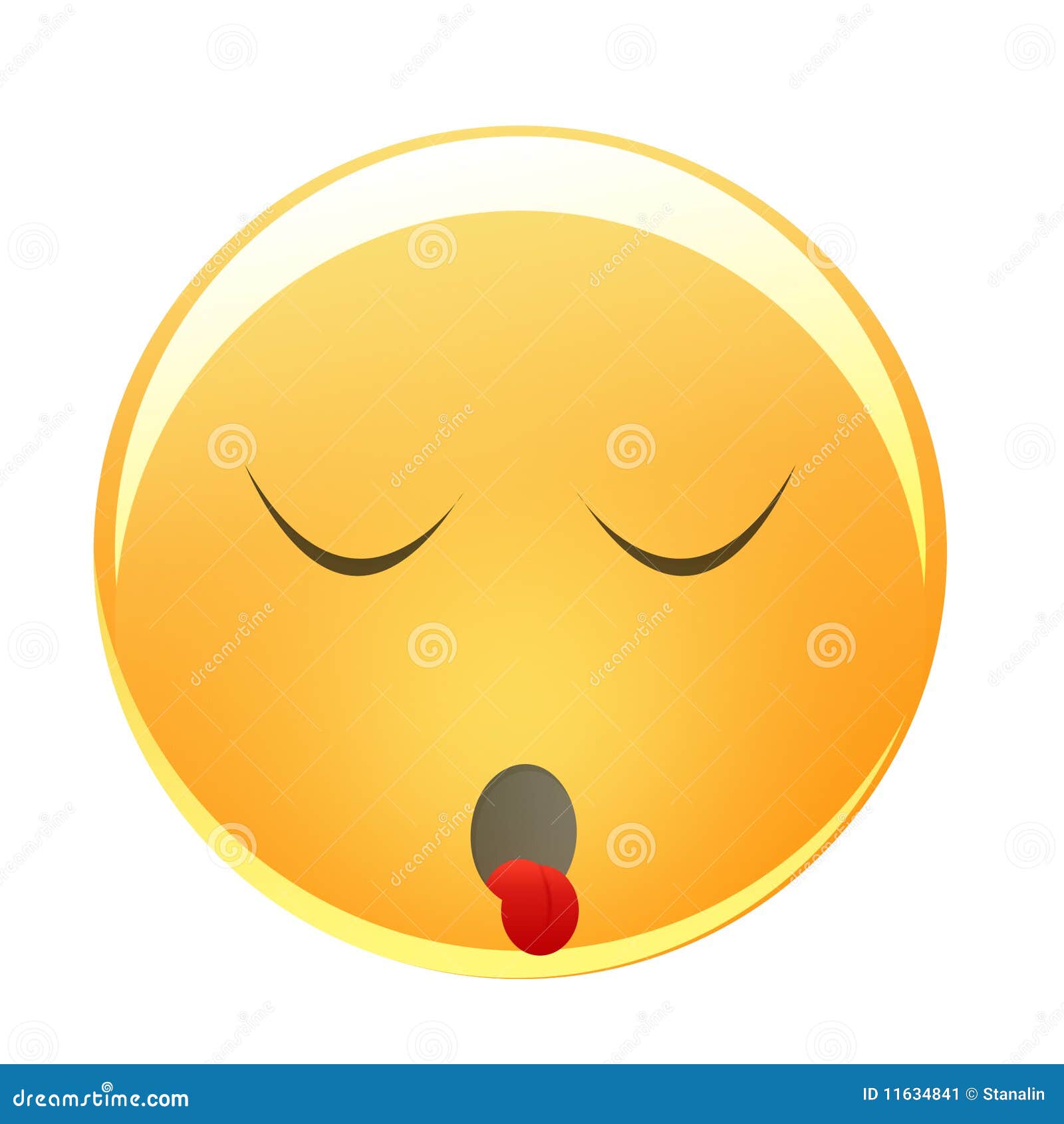 Slaperige emoticon stock illustratie. Illustration of geluk - 11634841