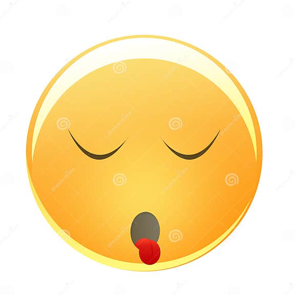 Slaperige emoticon stock illustratie. Illustration of geluk - 11634841