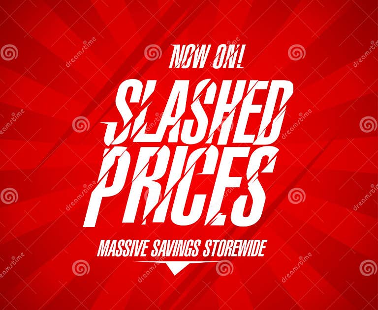 Slashed prices design. stock vector. Illustration of advertising - 33988470