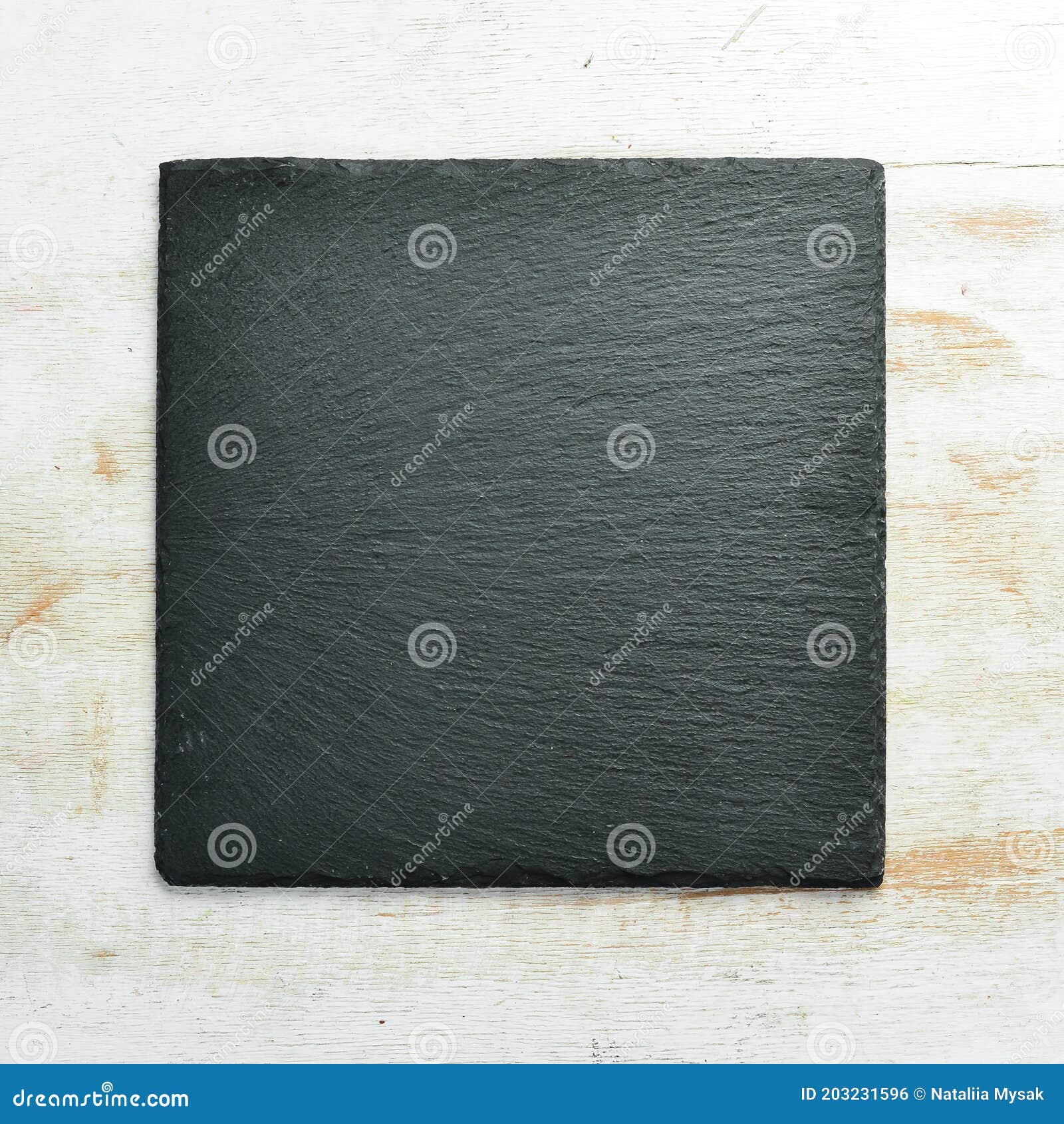 Slate Black Stone Plate. Top View Stock Photo - Image of cooking ...