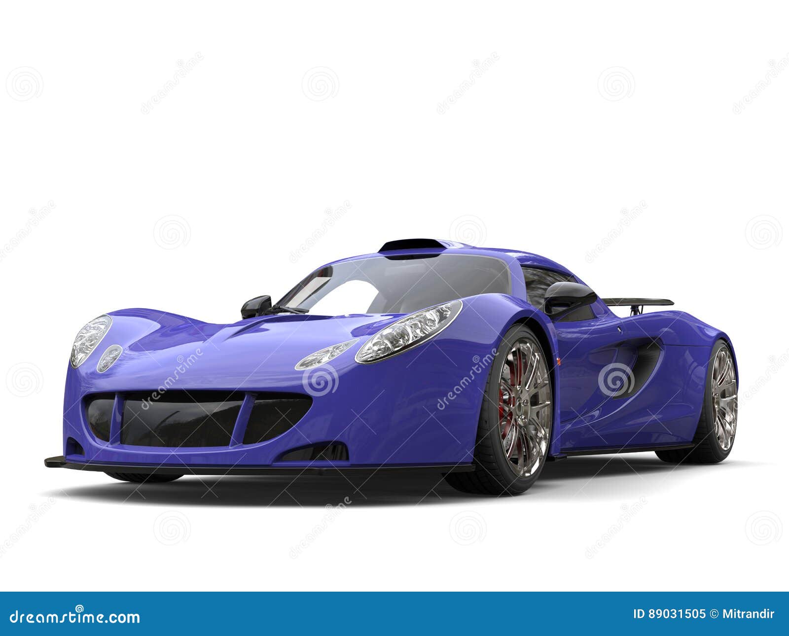 Slate Blue Futuristic Supercar Stock Illustration - Illustration of ...