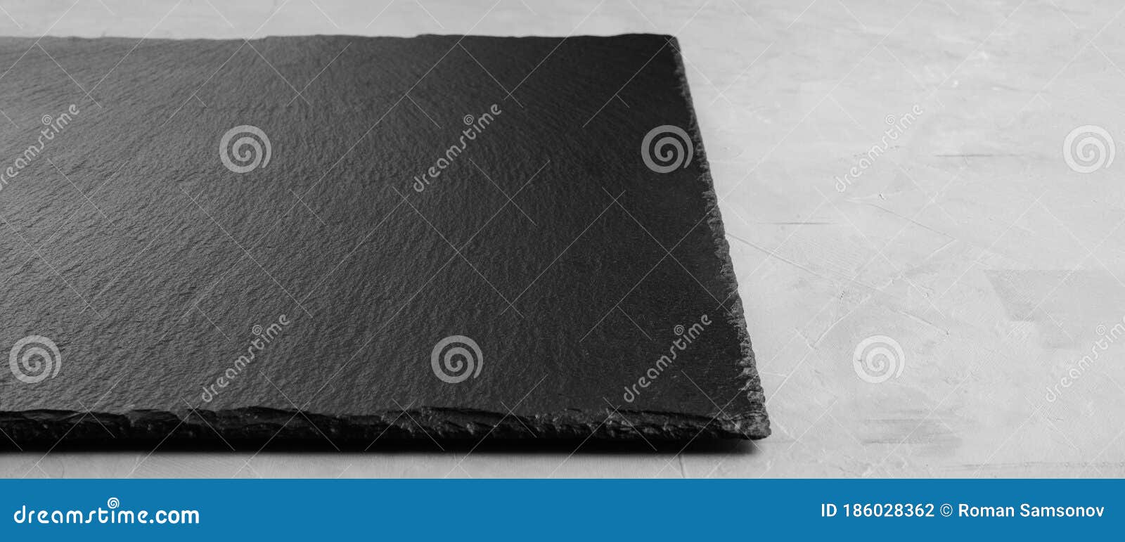Slate Board on a Gray Background for Placing Products. Close Up Stock ...