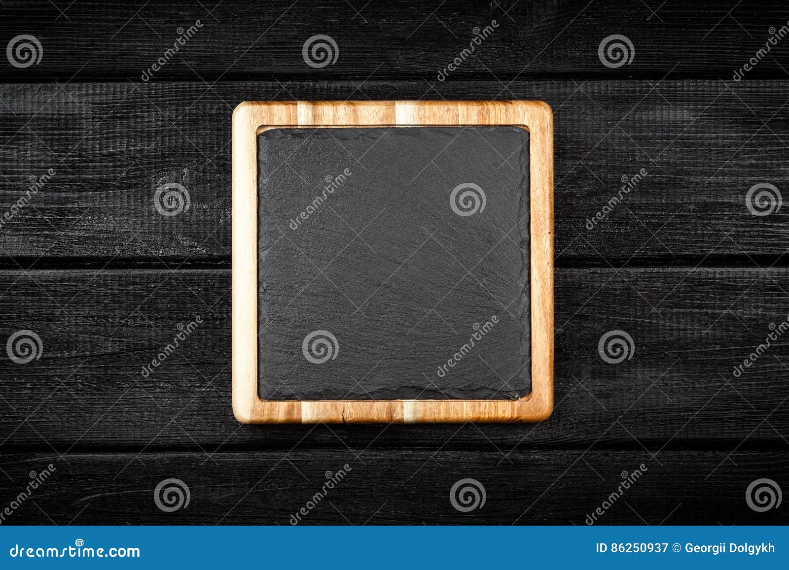 Slate Board in a Wooden Frame Stock Image - Image of stone, menu: 86250937