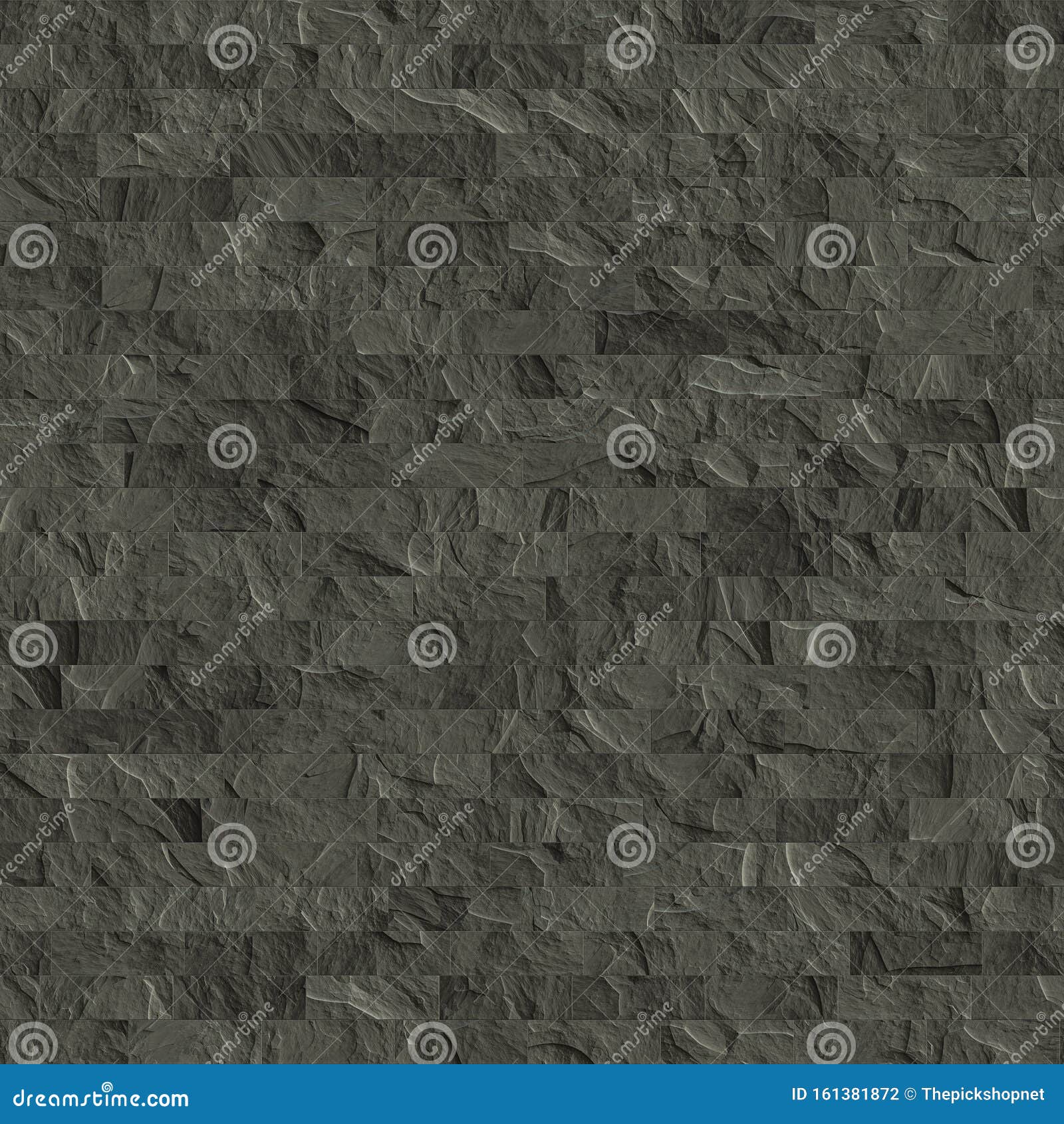Black Slate Brick Seamless Texture Stock Illustration - Illustration of ...