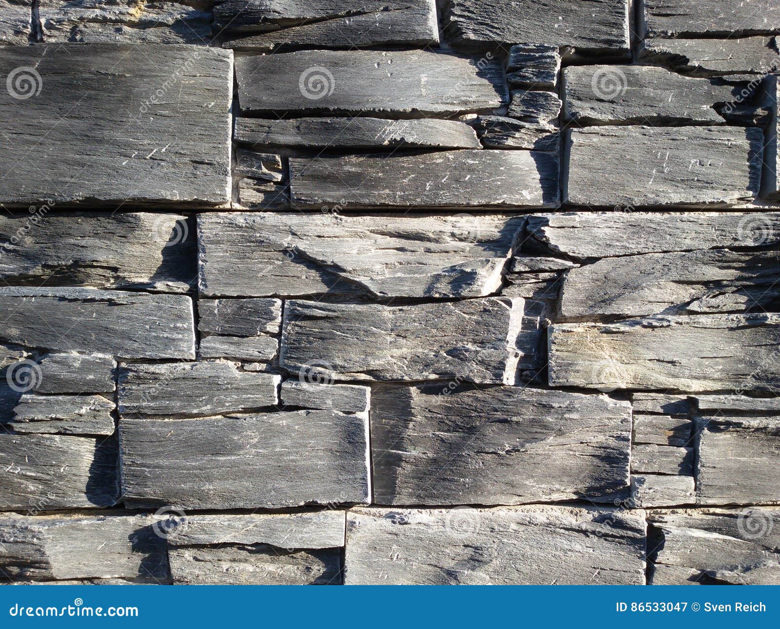 Slate brick wall stock image. Image of pattern, stone - 86533047