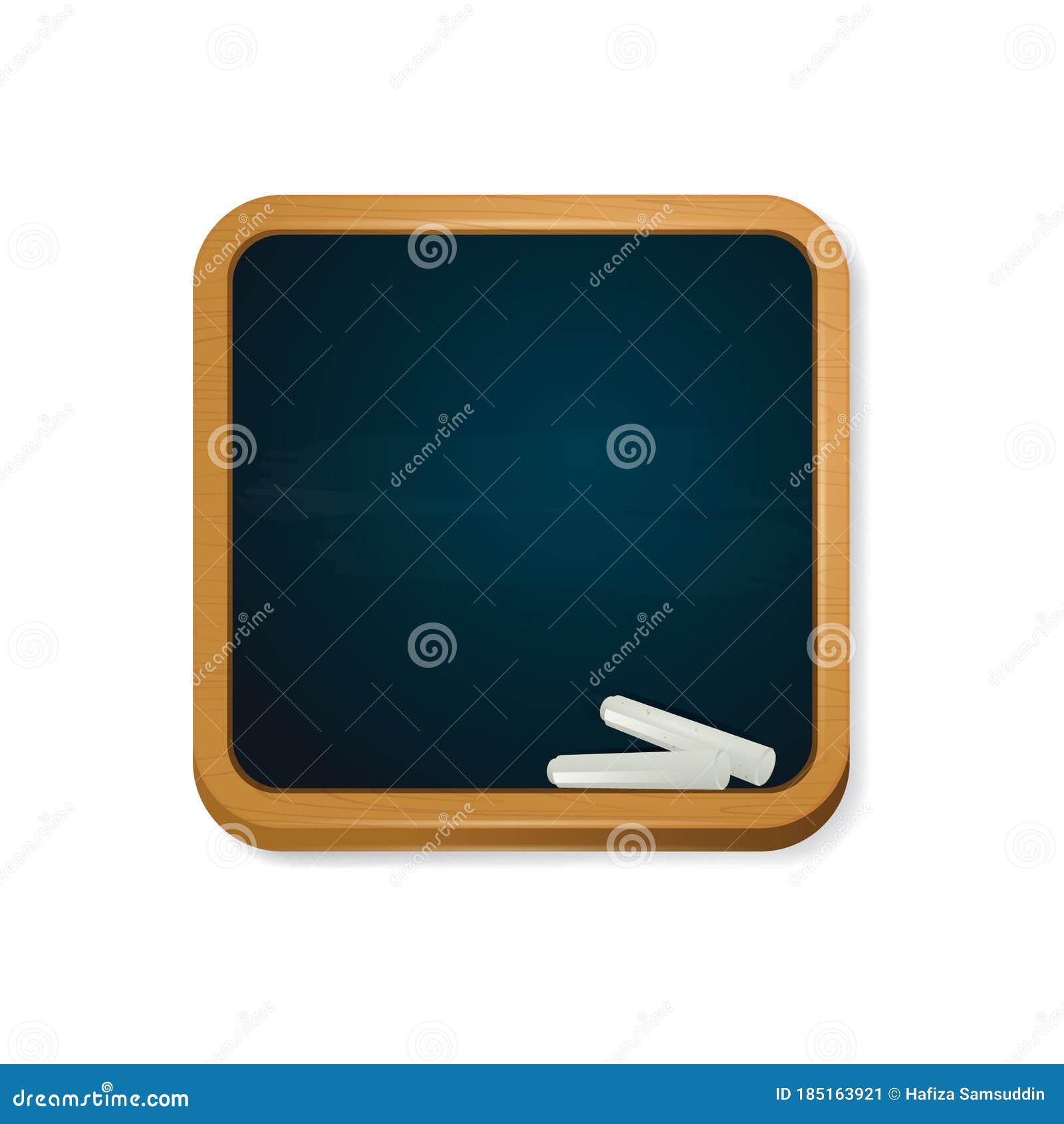 Slate with Chalk. Vector Illustration Decorative Design Stock Vector ...
