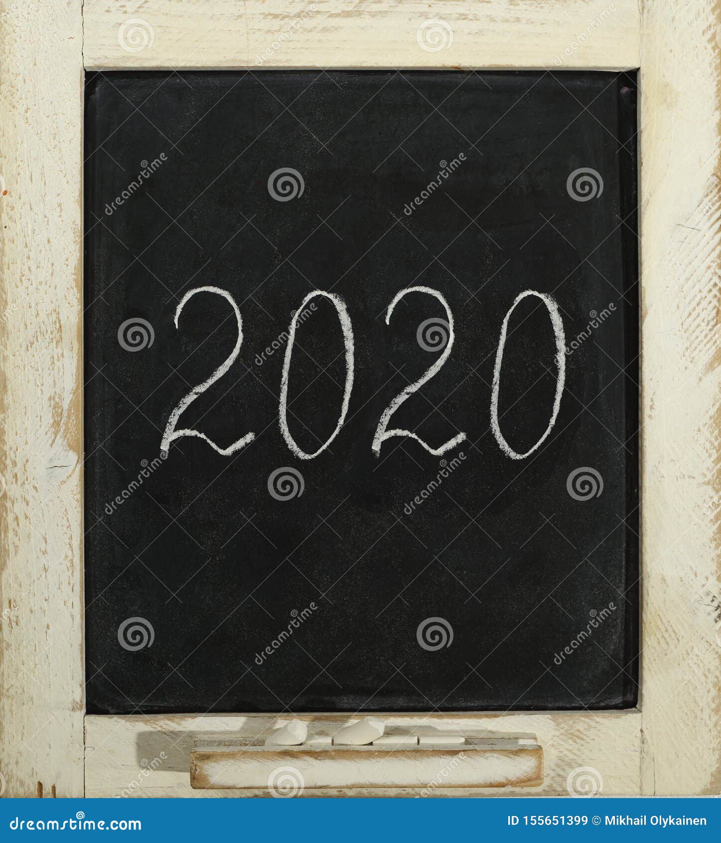Slate Chalkboard with the Inscription 2020 Stock Image - Image of ...