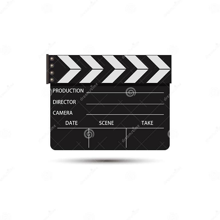 Slate clapper board vector stock vector. Illustration of flick - 84982755