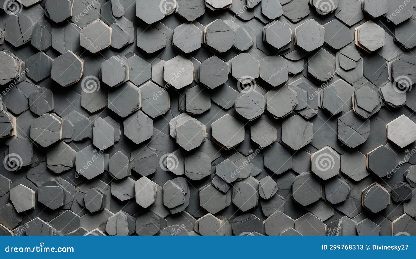 Slate Gray Elegance: Hexagon Precision Pattern. AI Generate Stock ...