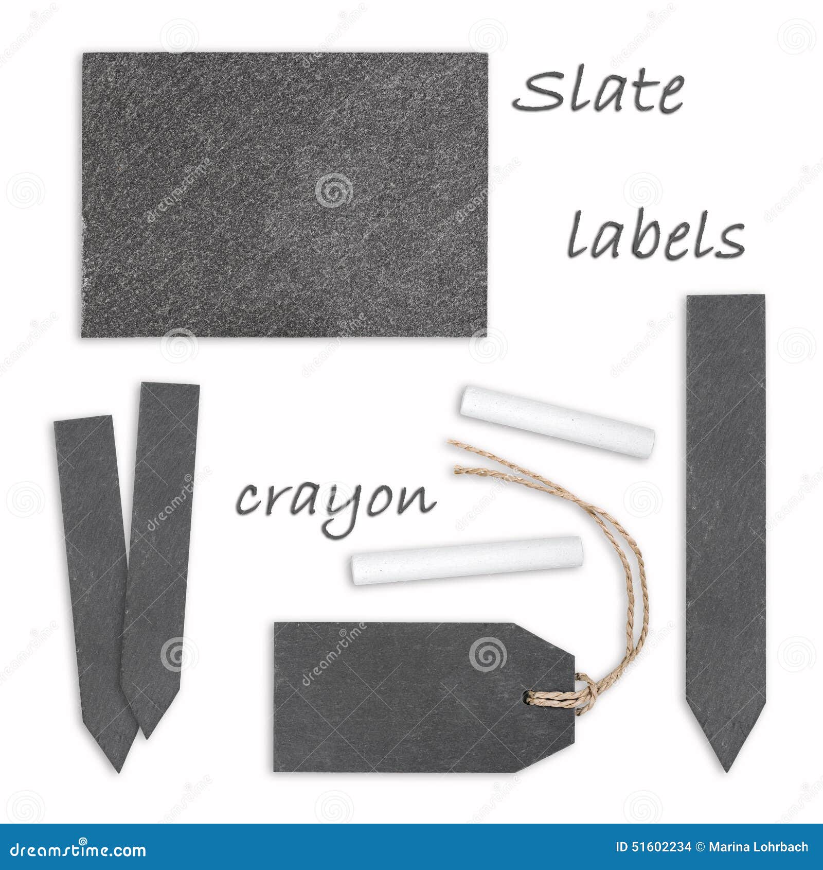 Slate labels with crayon stock photo. Image of natural - 51602234