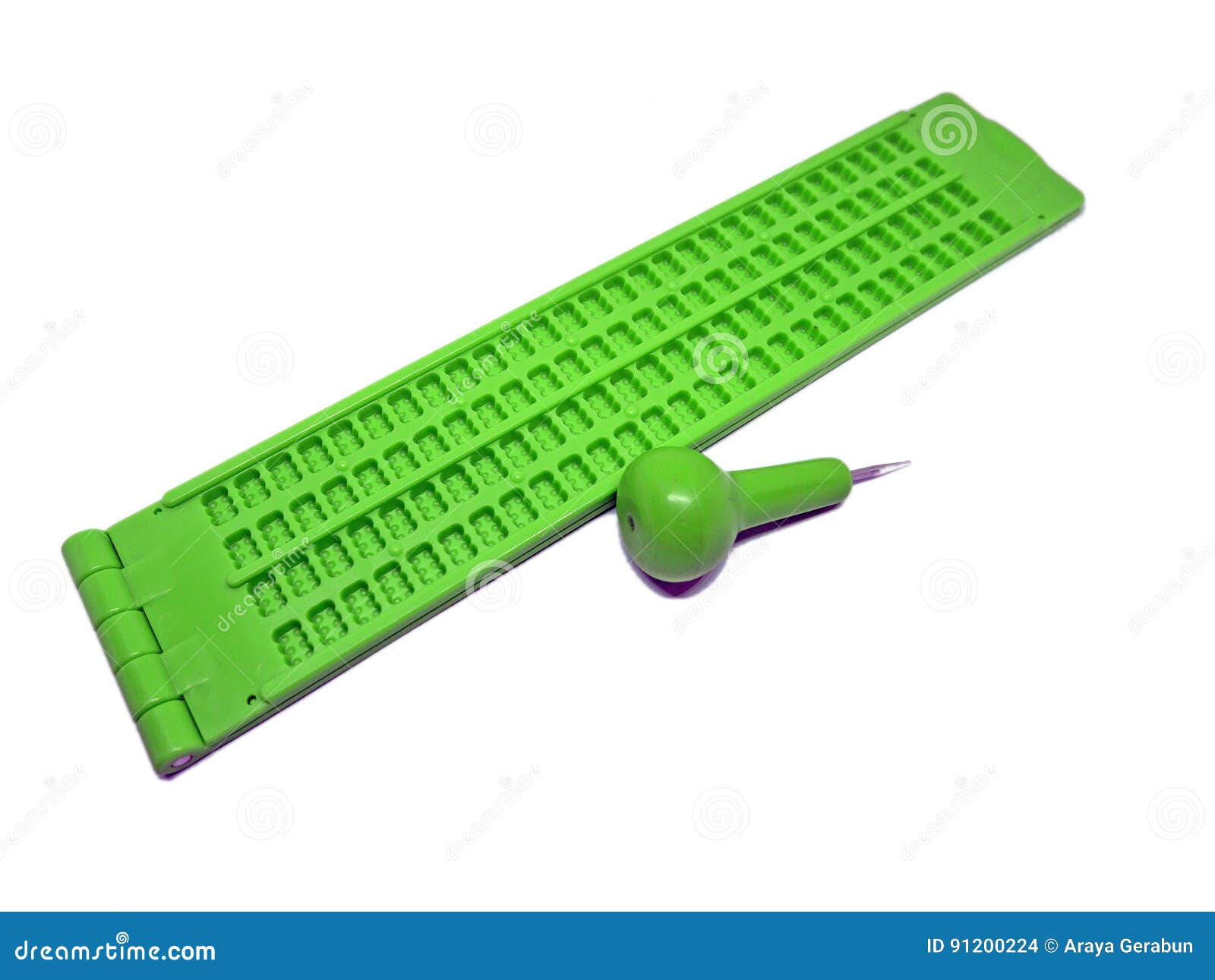 Slate Pattern and Stylus, Braille Writer Tools Stock Photo - Image of ...