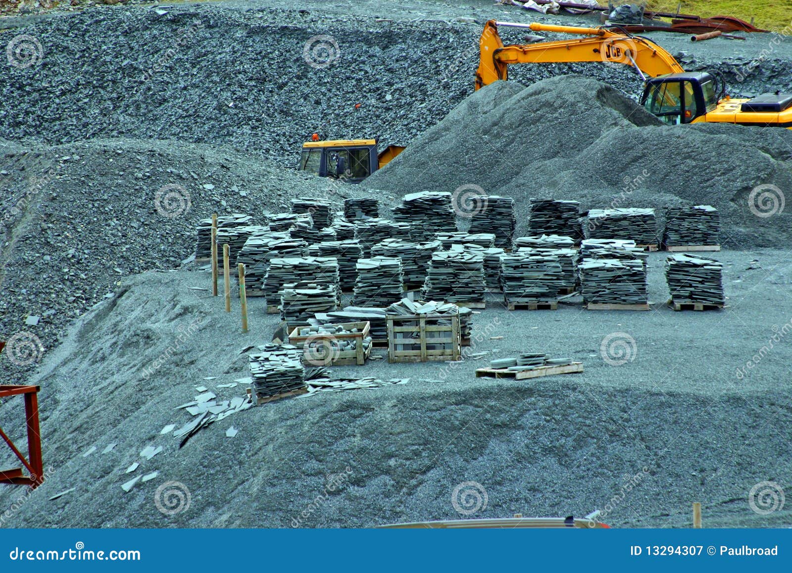 Slate quarry. stock image. Image of district, stone, slate - 13294307