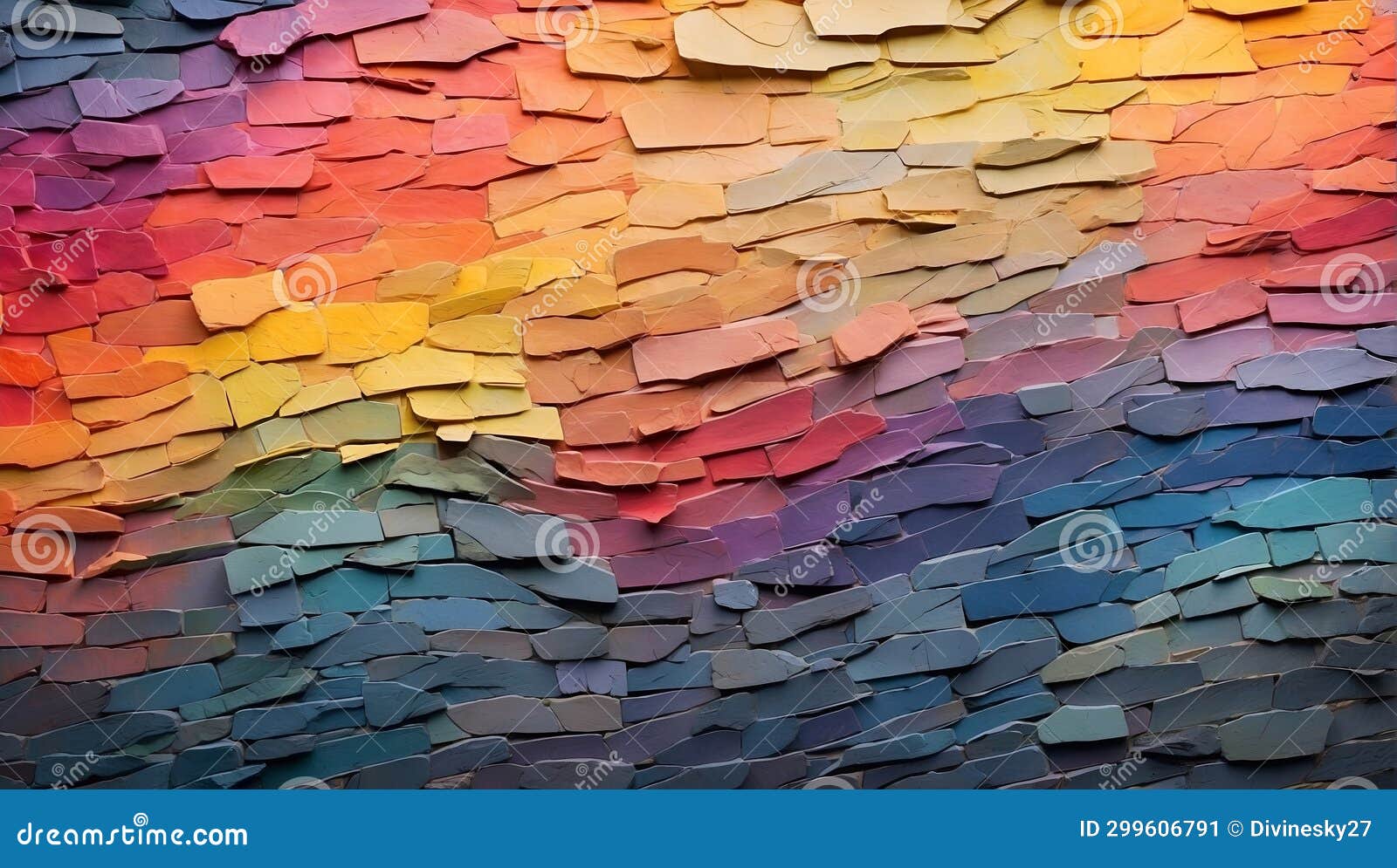 Slate Rainbow Cascade: Gradient Bliss. AI Generate Stock Illustration ...